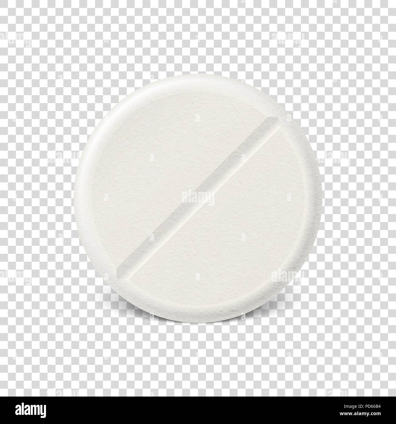 Vector realistic 3d white medical pill icon isolated on transparency ...