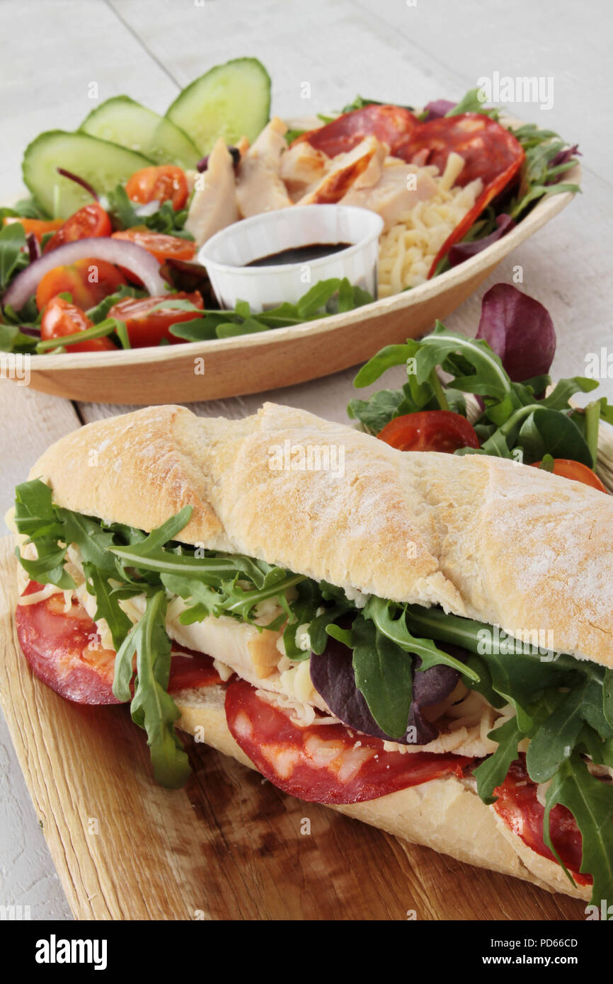 fresh made sub sandwich Stock Photo - Alamy