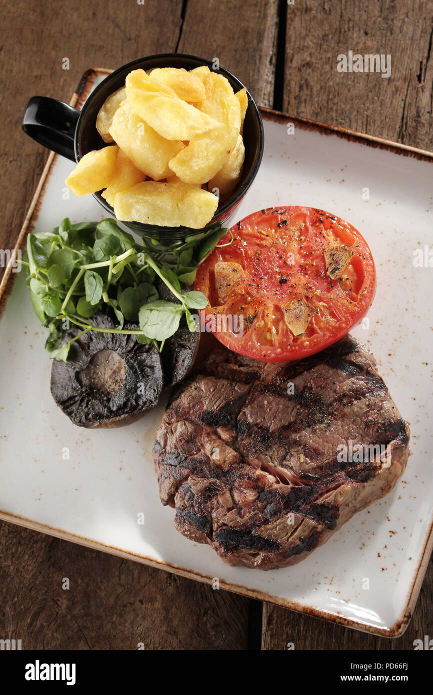 Rib eye rib eye beef steak grilled plated food hi-res stock photography ...