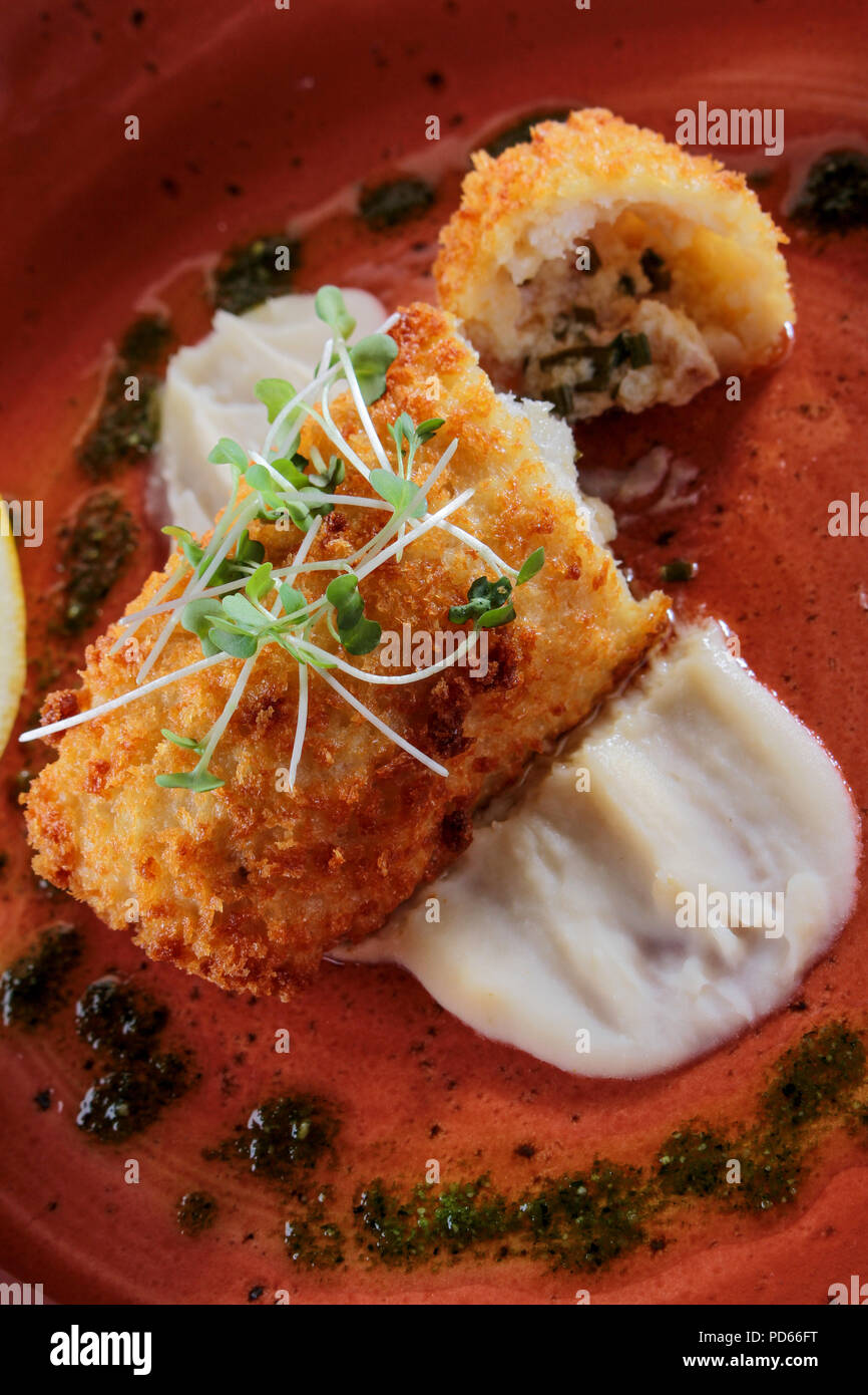 Plated Croquette Appetizer High Resolution Stock Photography and Images ...