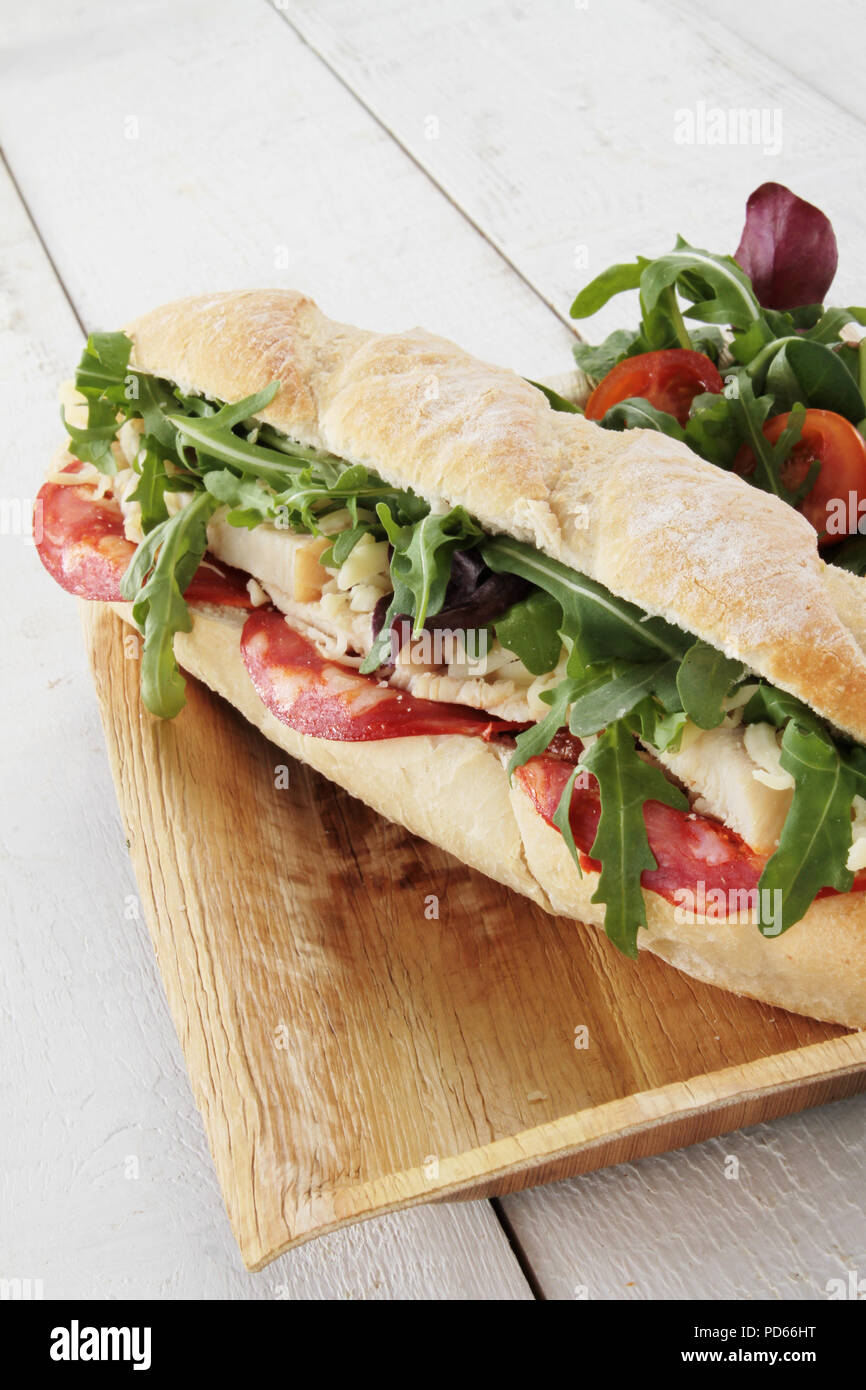 fresh made sub sandwich Stock Photo - Alamy