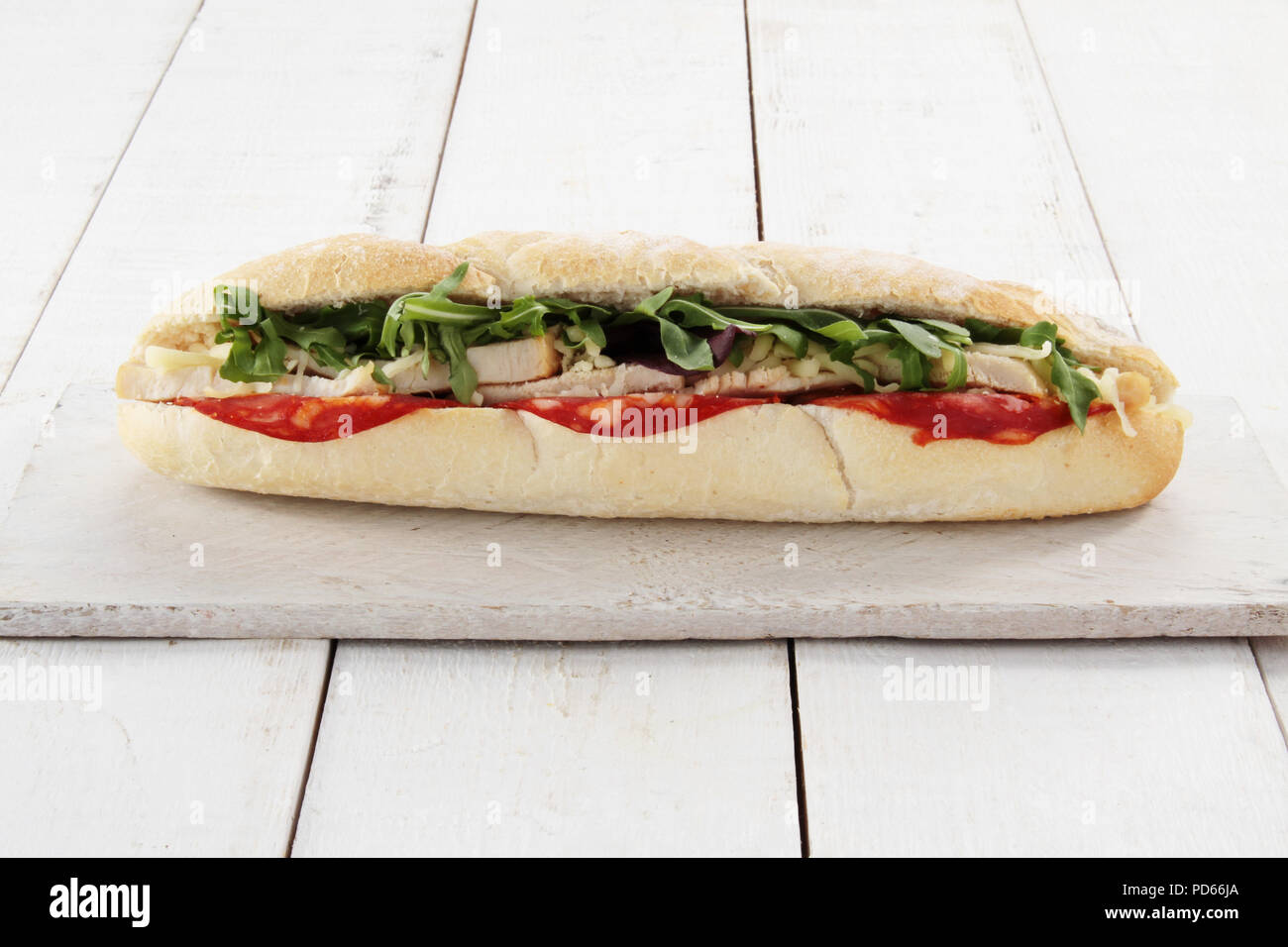 fresh made sub sandwich Stock Photo - Alamy