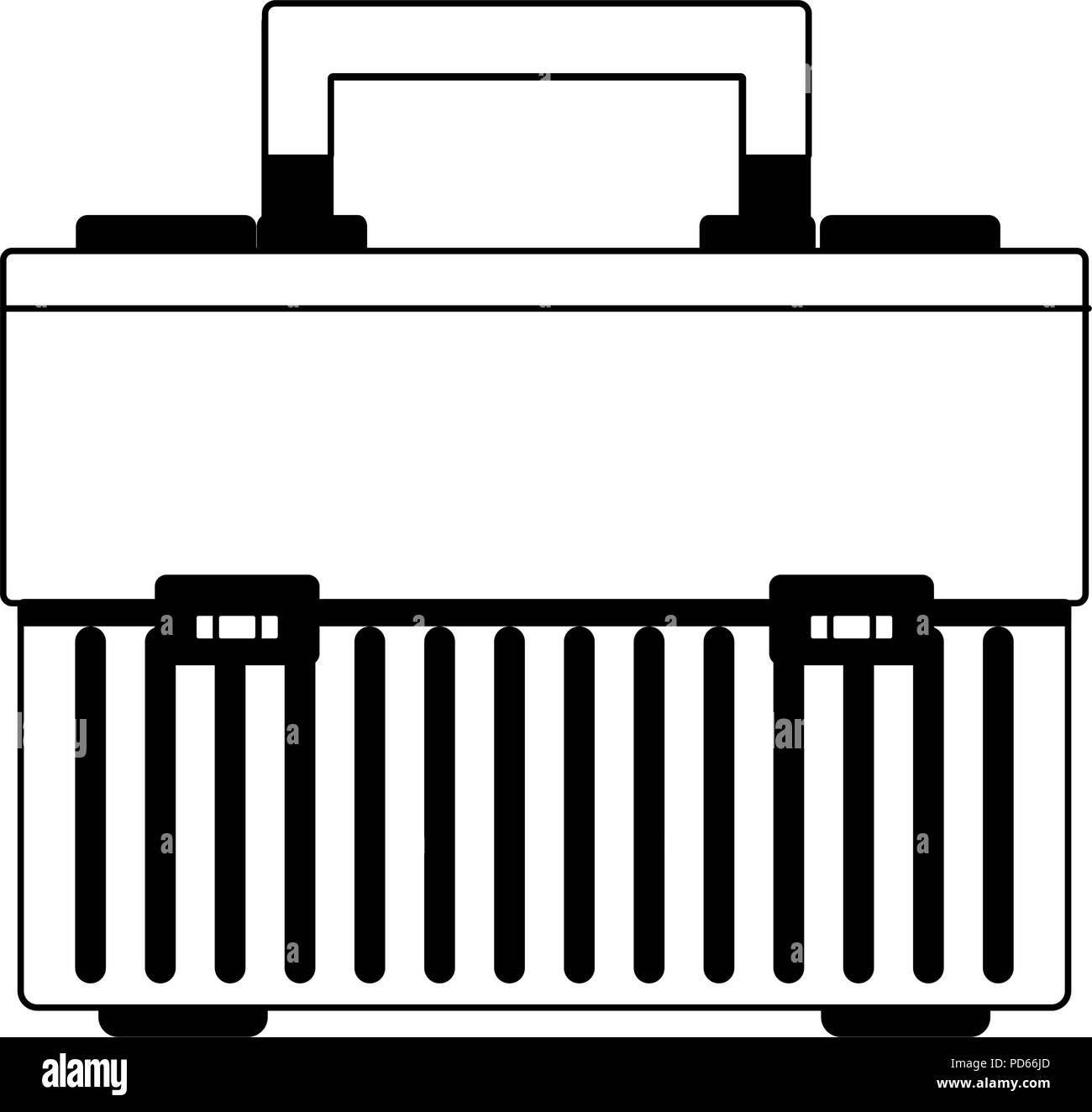 Toolbox kit isolated in black and white Stock Vector Image & Art - Alamy