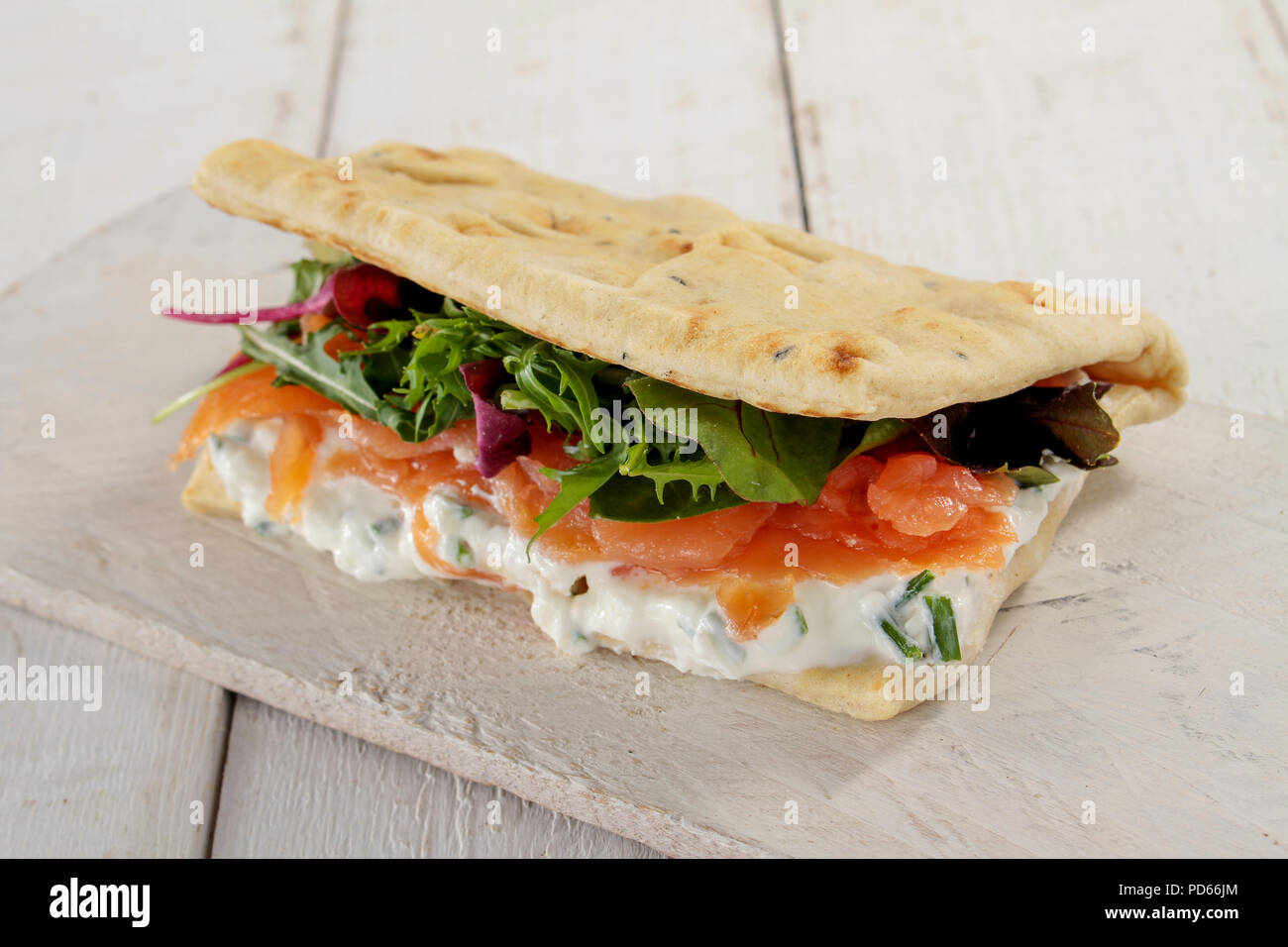 healthy flatbread sandwich lunch Stock Photo - Alamy