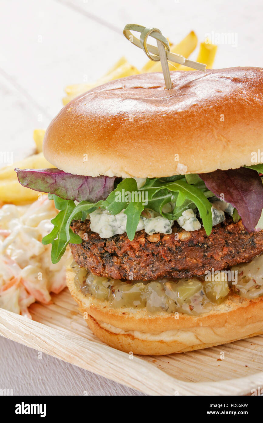 pared beef burger meal Stock Photo - Alamy