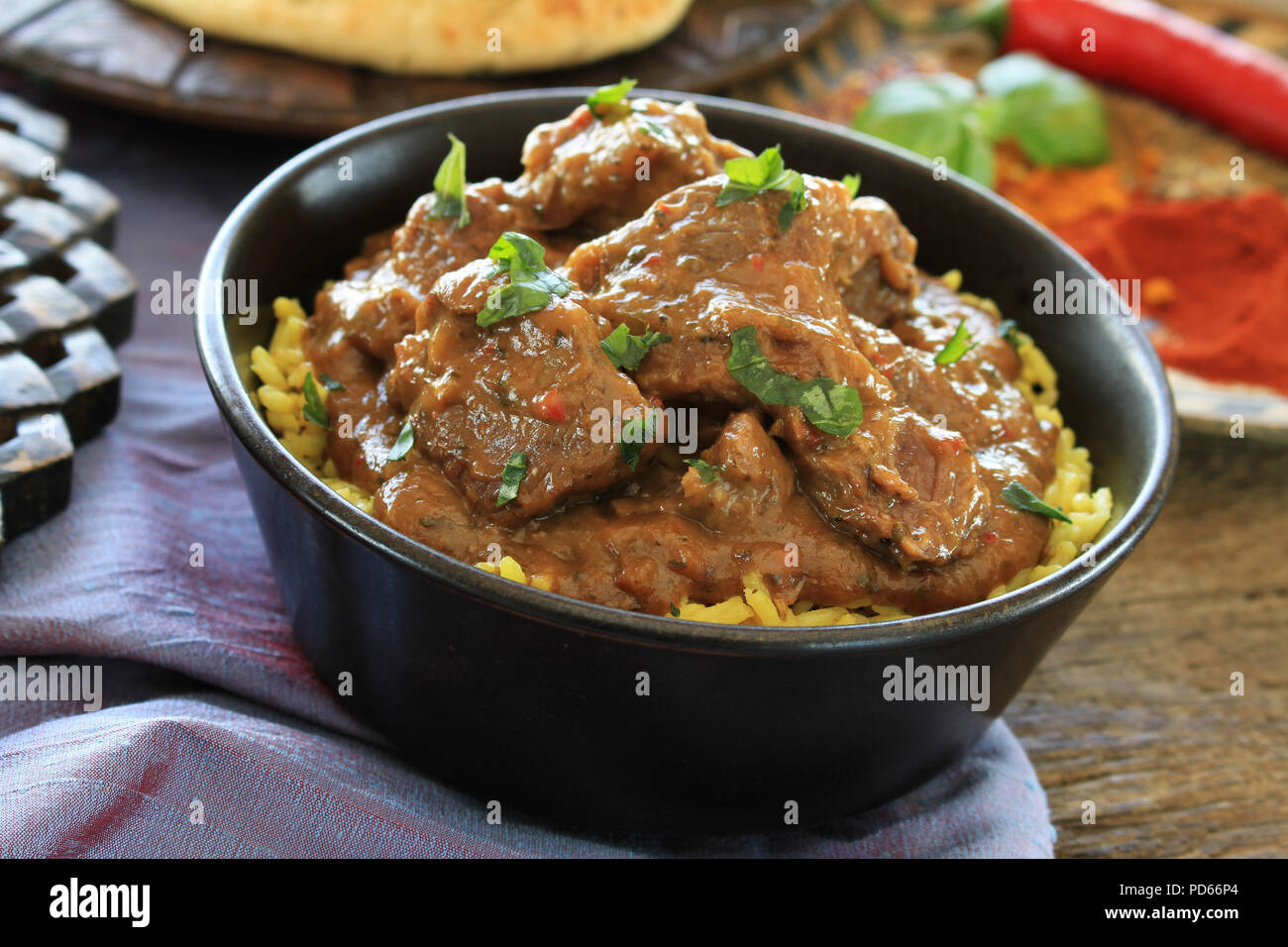 traditional indian curry meal Stock Photo - Alamy