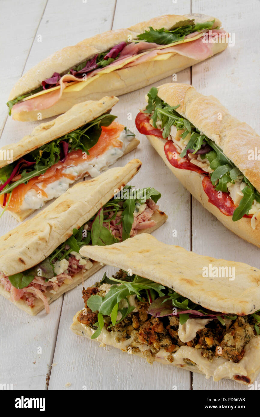 fresh made sub sandwich Stock Photo - Alamy