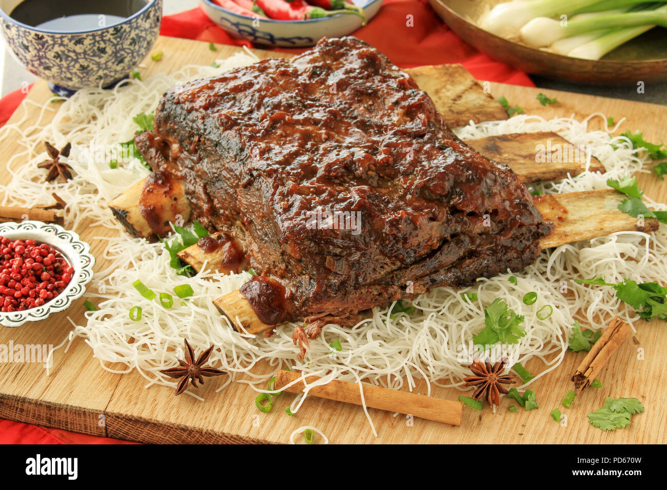 chinese large roast beef rib Stock Photo - Alamy