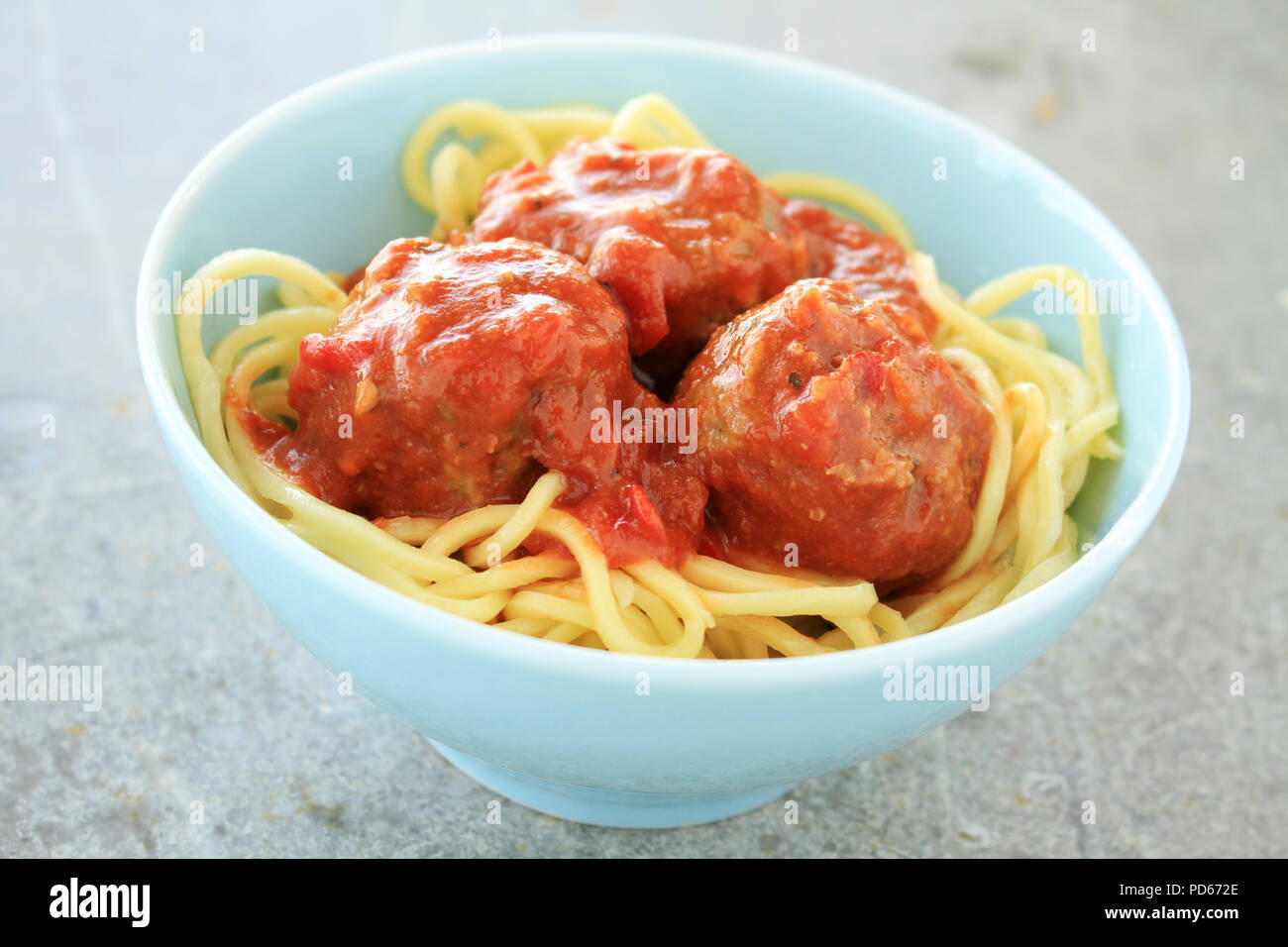 plated meatball meal Stock Photo - Alamy