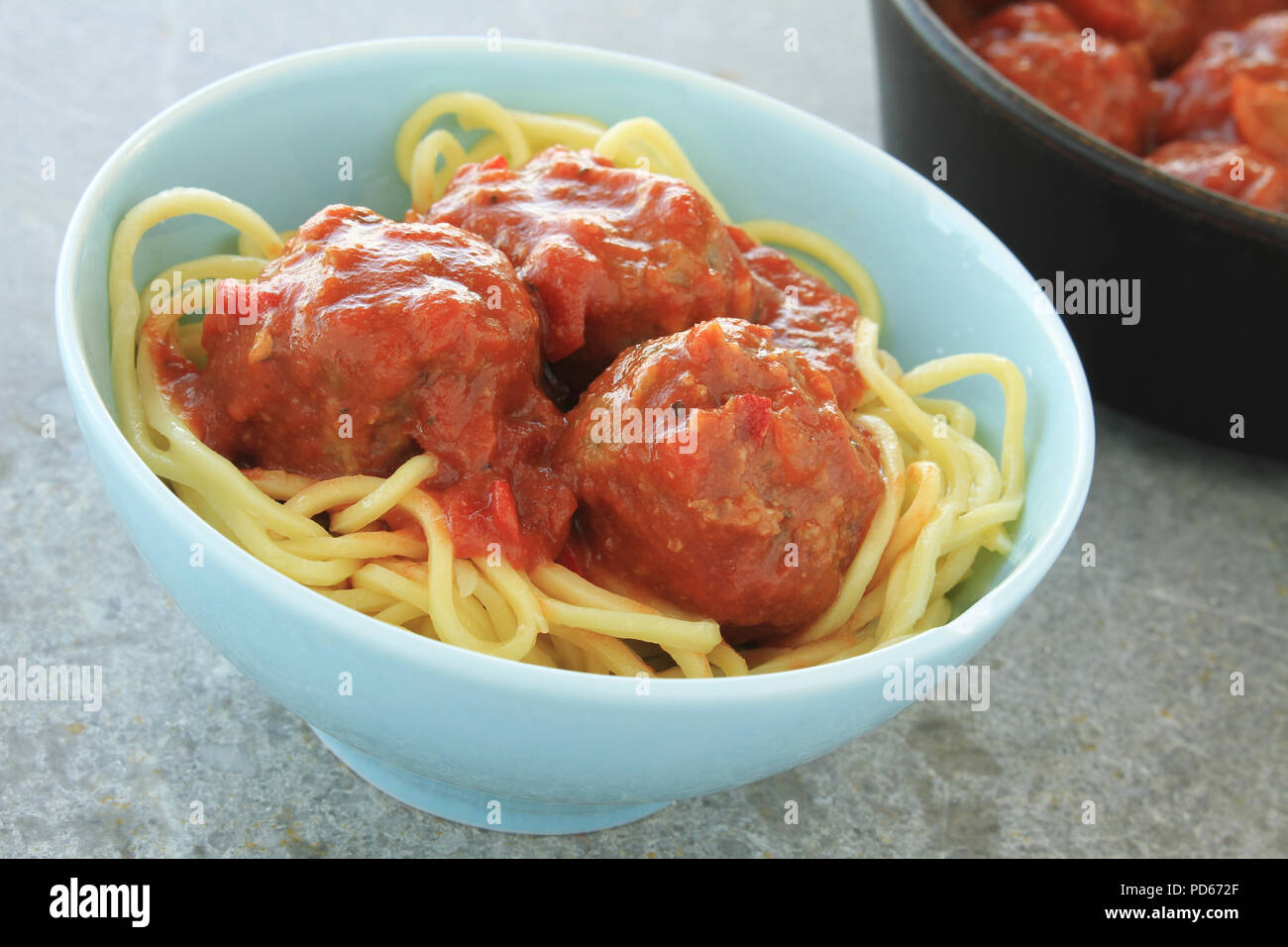 Plated meatballs meal hi-res stock photography and images - Alamy