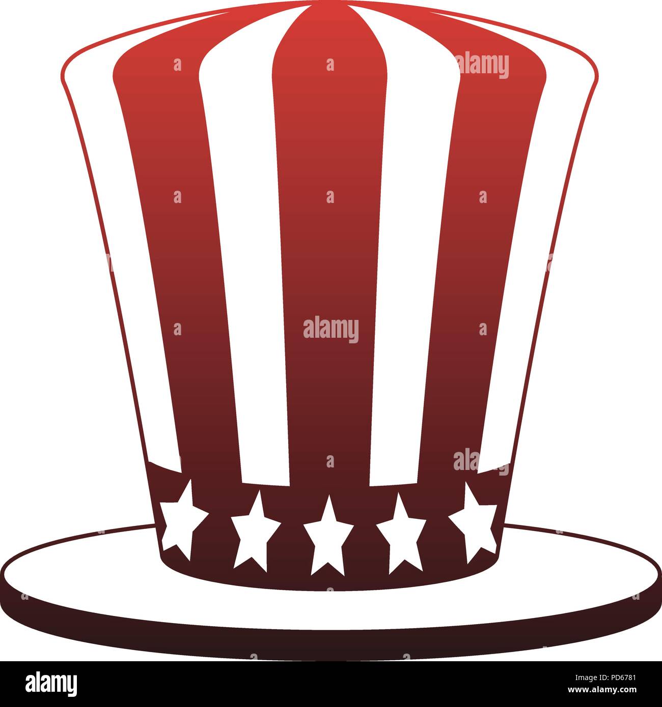 Uncle sam hat red lines Stock Vector Image & Art - Alamy