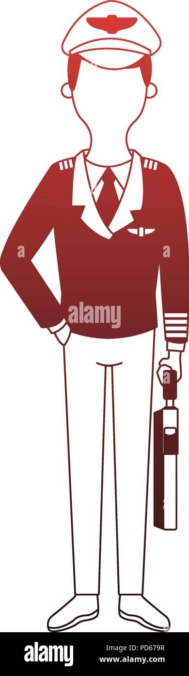 Airliner pilot cartoon red lines Stock Vector Image & Art - Alamy