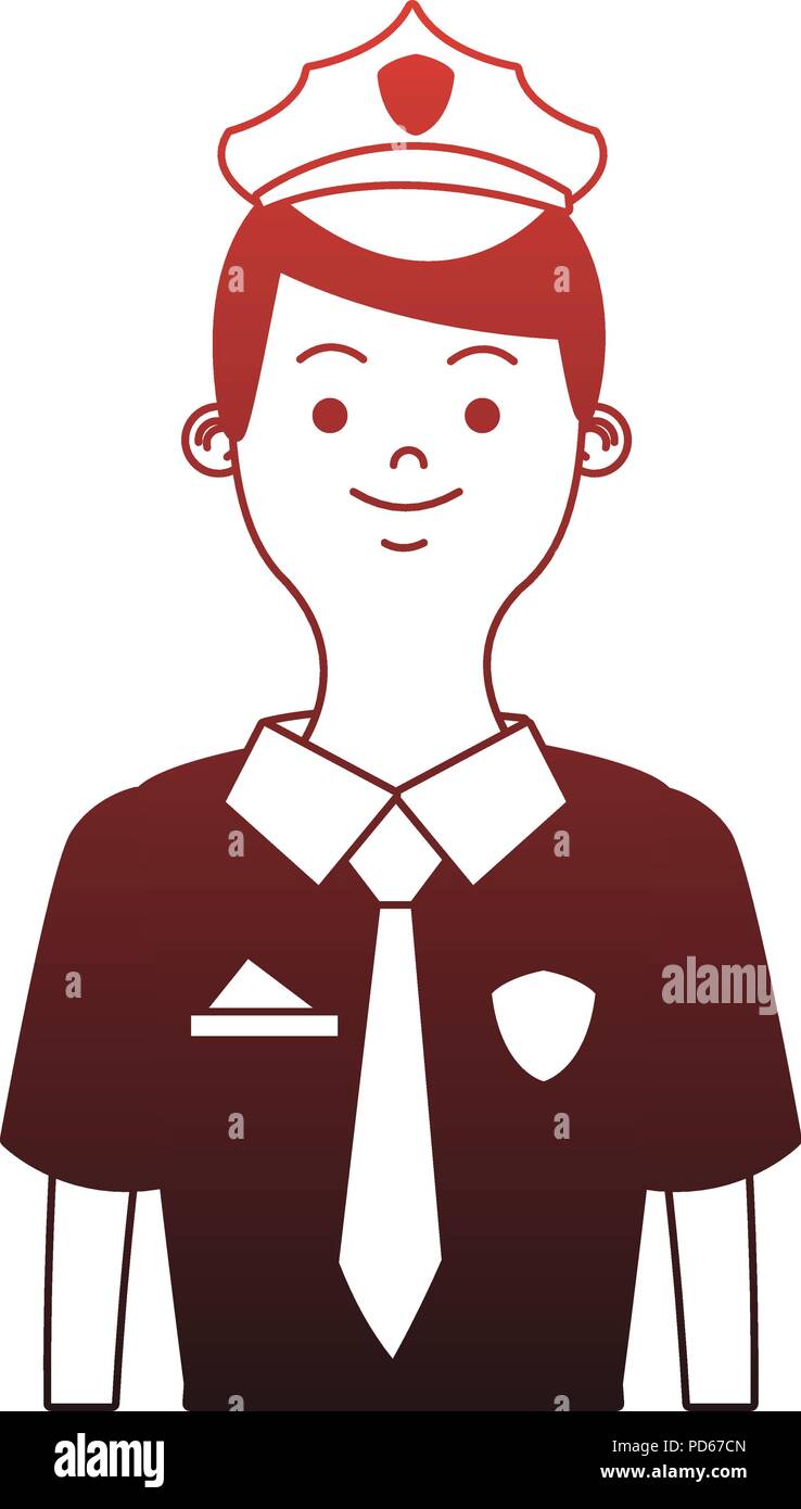 Police officer cartoon red lines Stock Vector Image & Art - Alamy