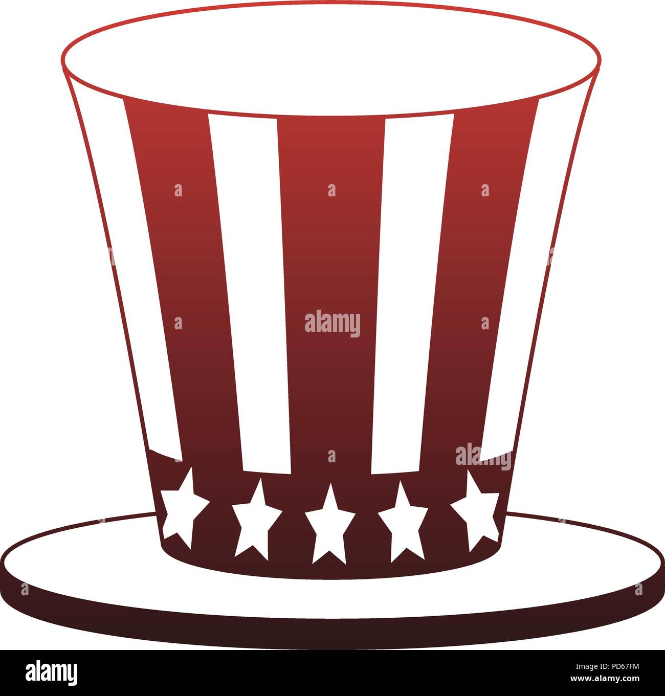 Uncle sam hat red lines Stock Vector Image & Art - Alamy