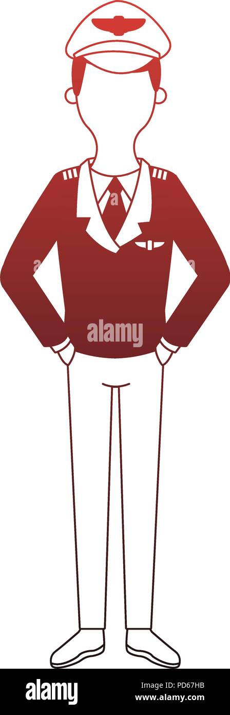 Airliner pilot cartoon red lines Stock Vector Image & Art - Alamy