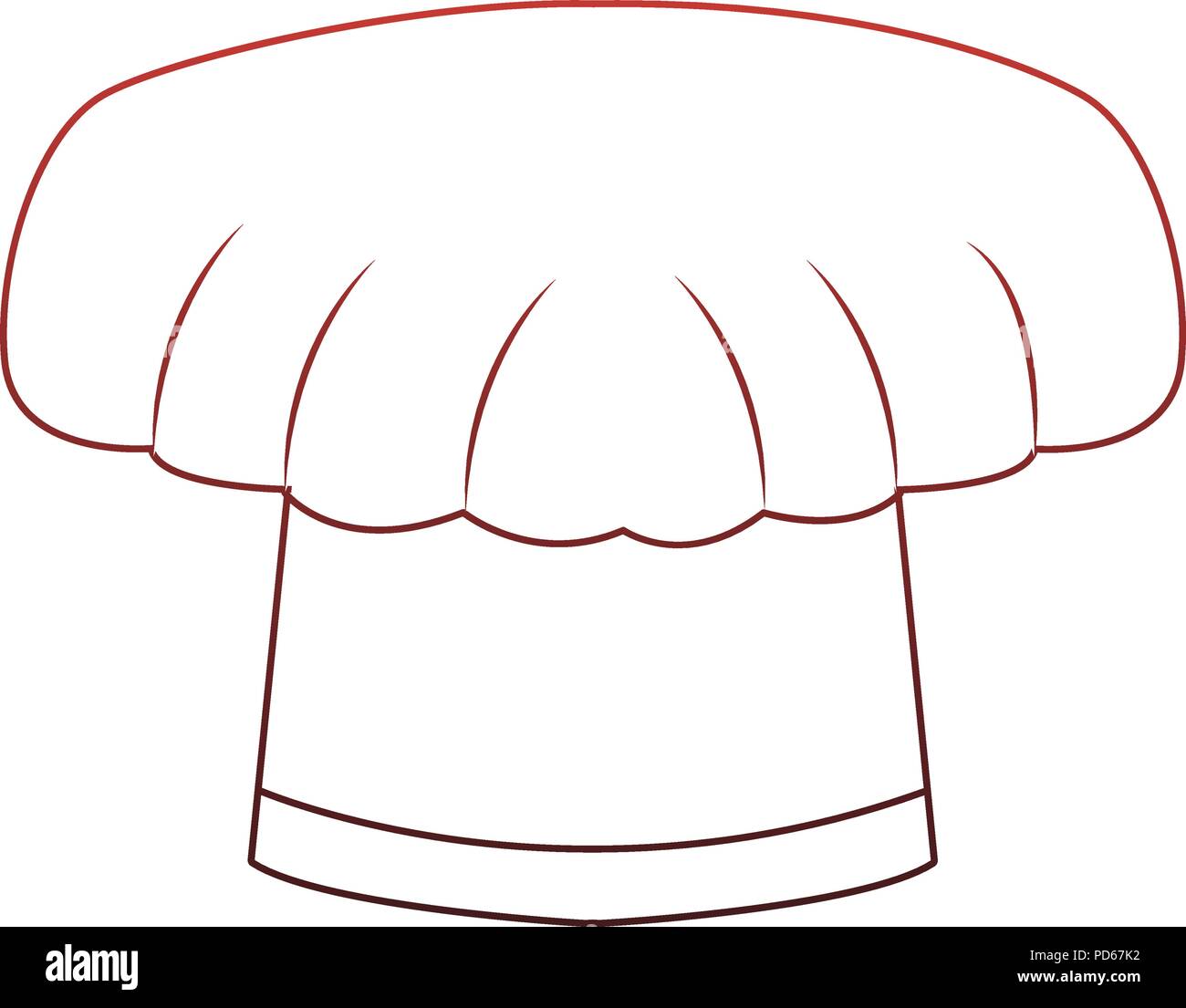 Chef hat isolated red lines Stock Vector Image & Art - Alamy