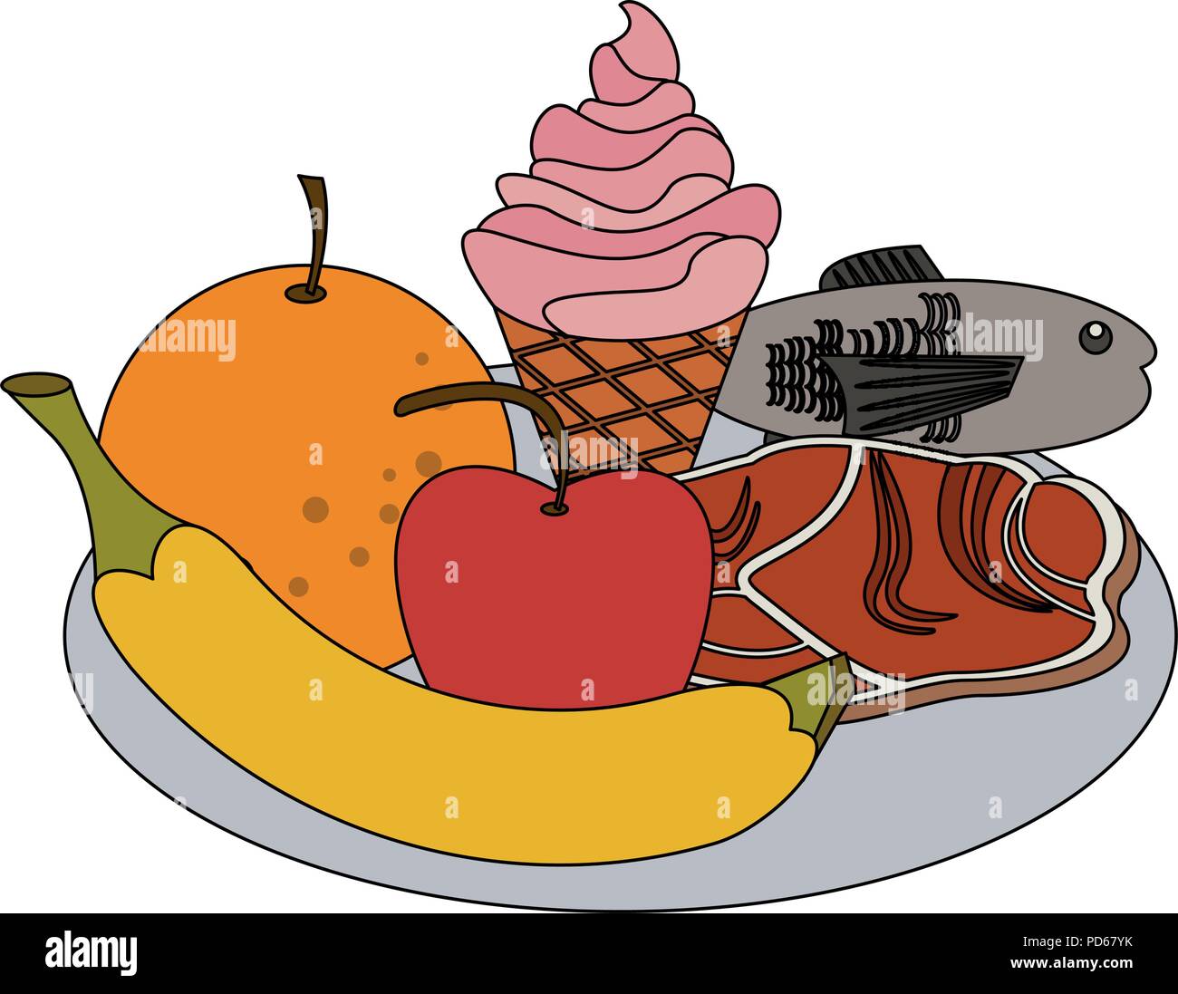 Delicious food cartoon Stock Vector Image & Art - Alamy