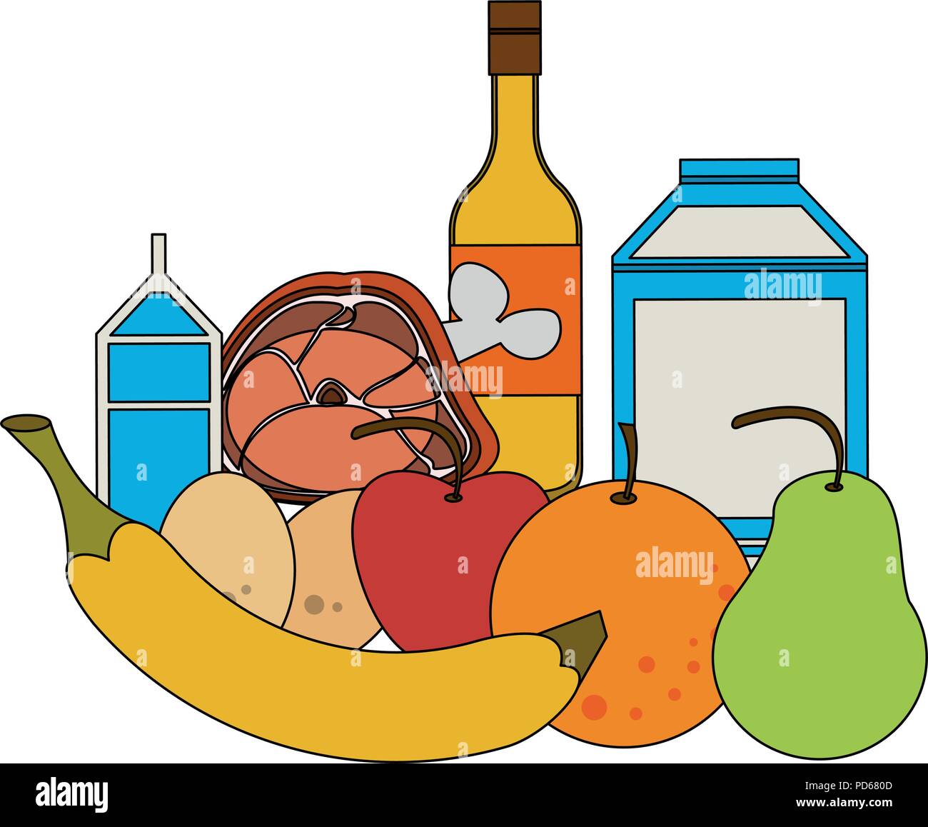 Delicious food cartoon Stock Vector Image & Art - Alamy