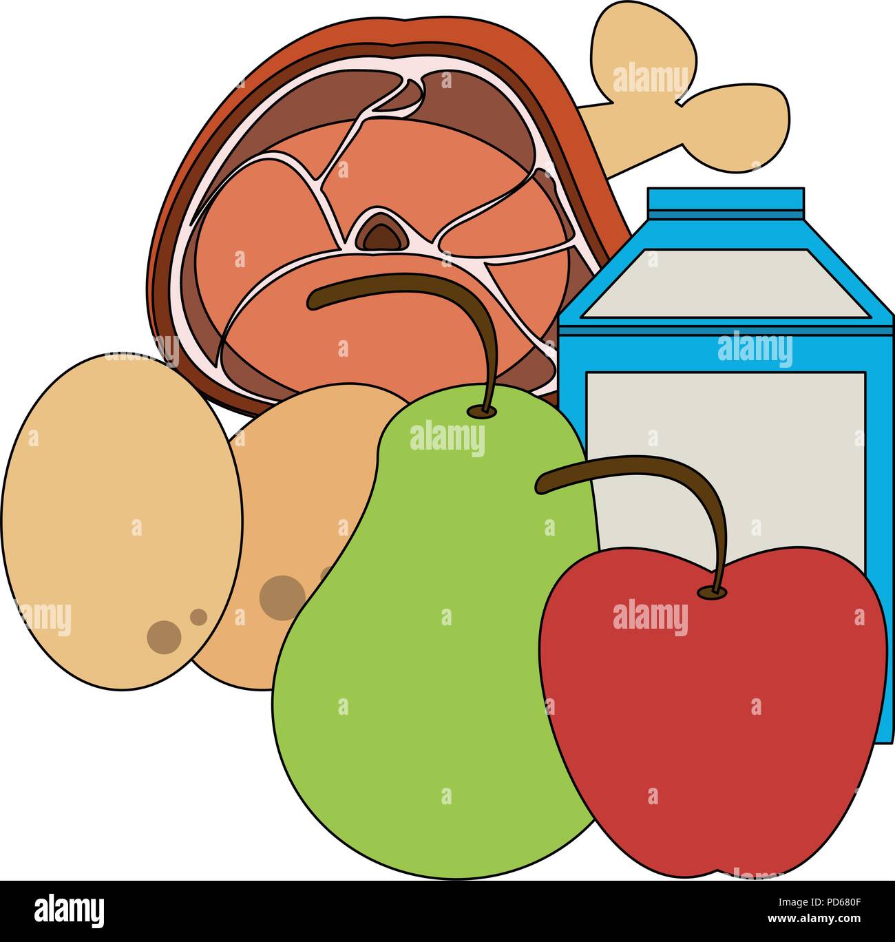Delicious food cartoon Stock Vector Image & Art - Alamy