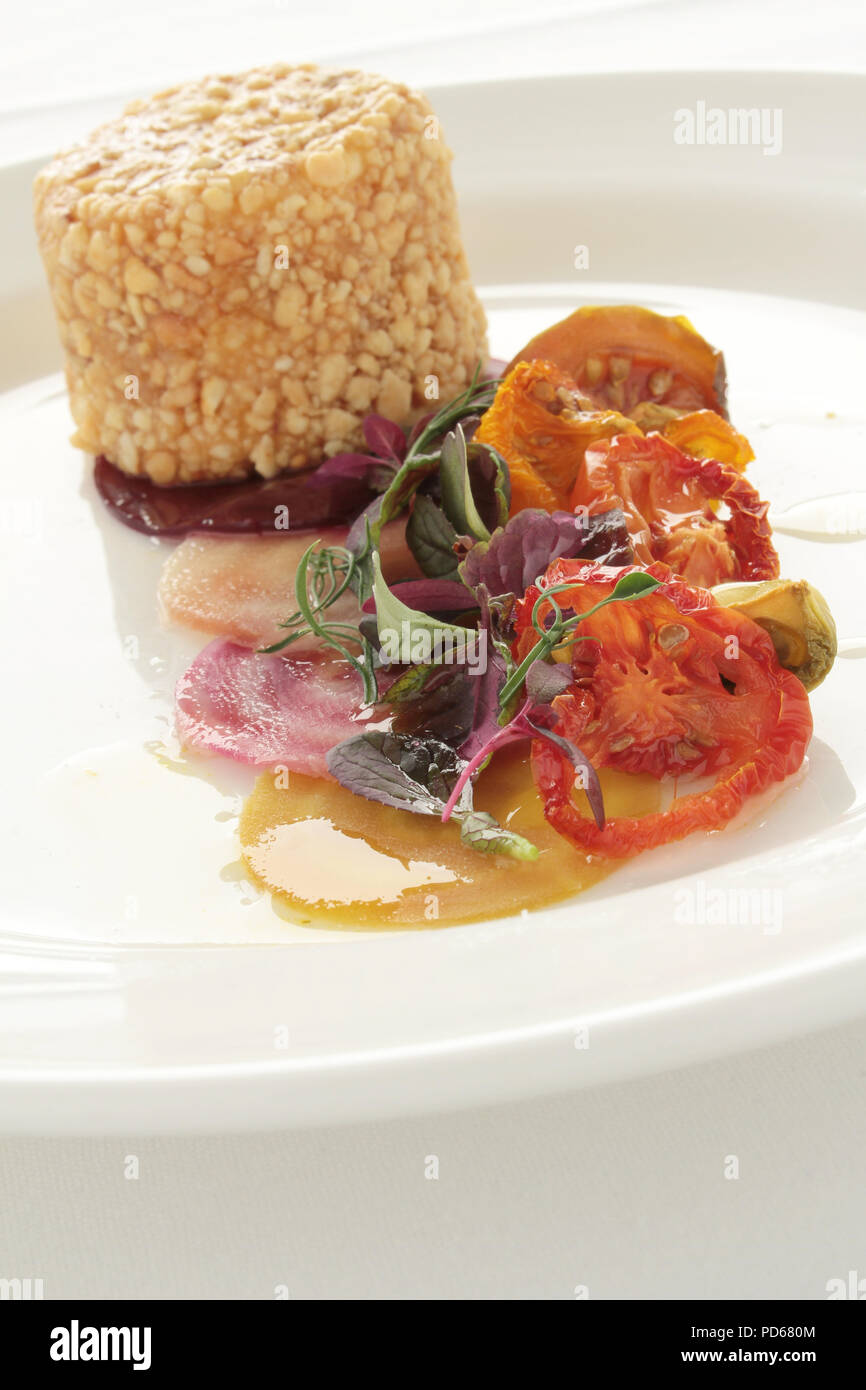 plated vegetarian main meal Stock Photo - Alamy