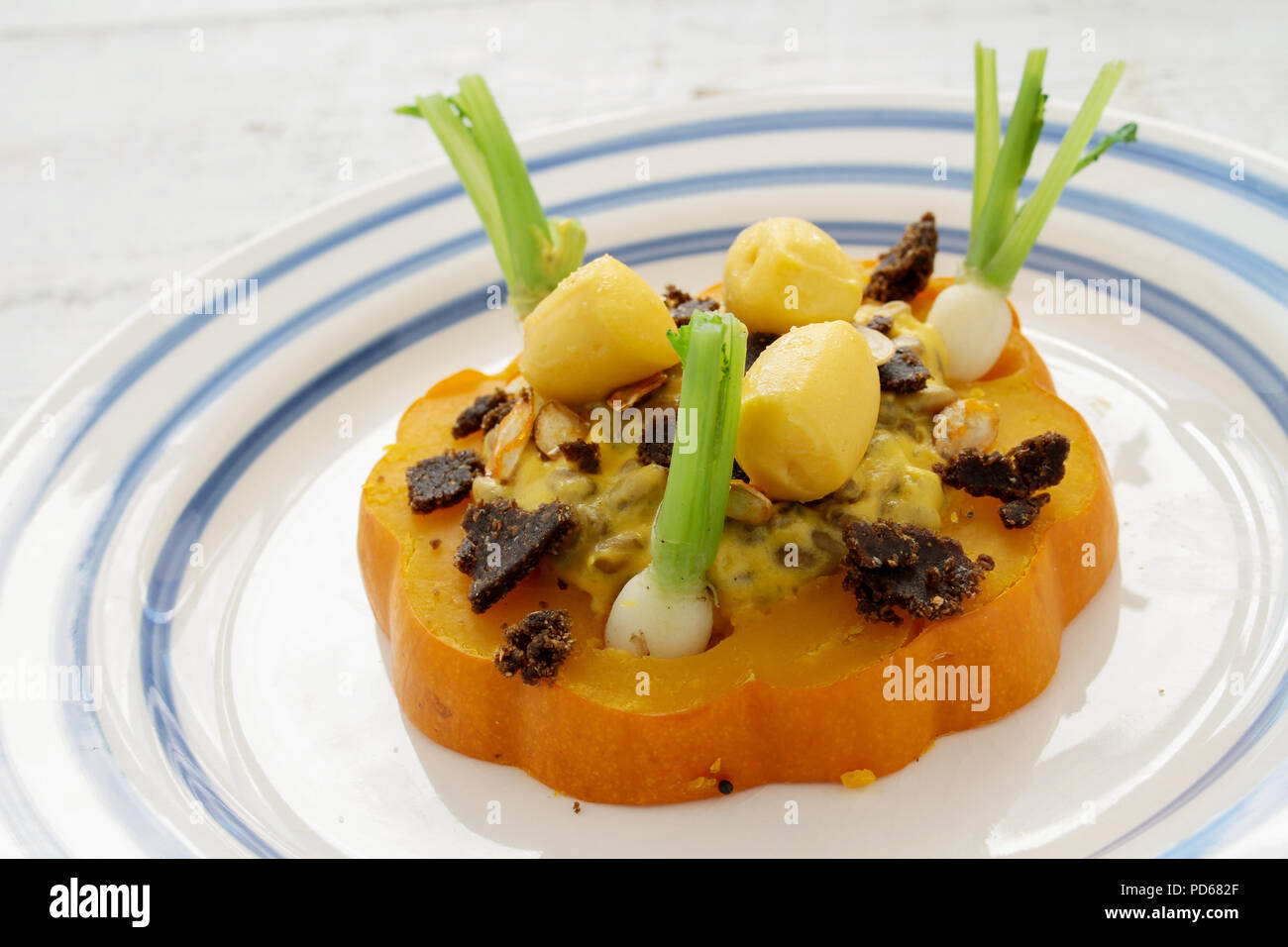 plated vegetarian main meal Stock Photo - Alamy