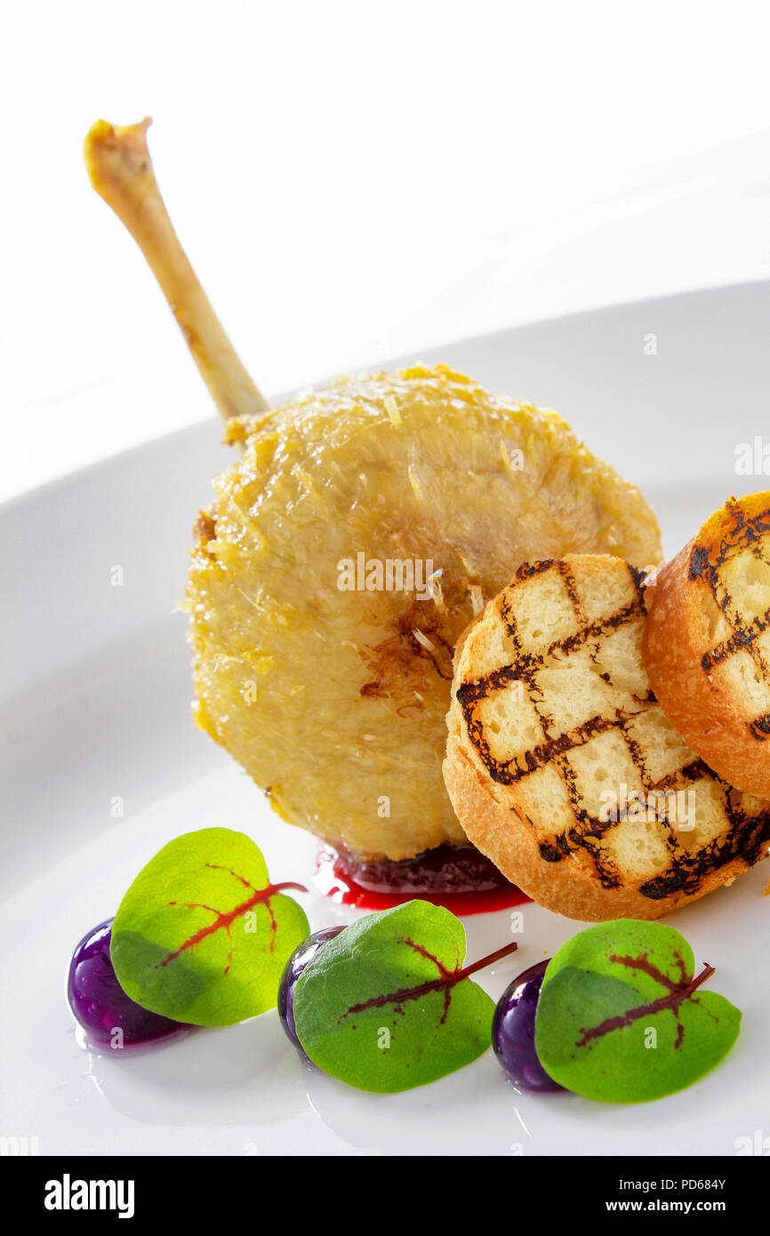 Plated duck dinner hi-res stock photography and images - Alamy