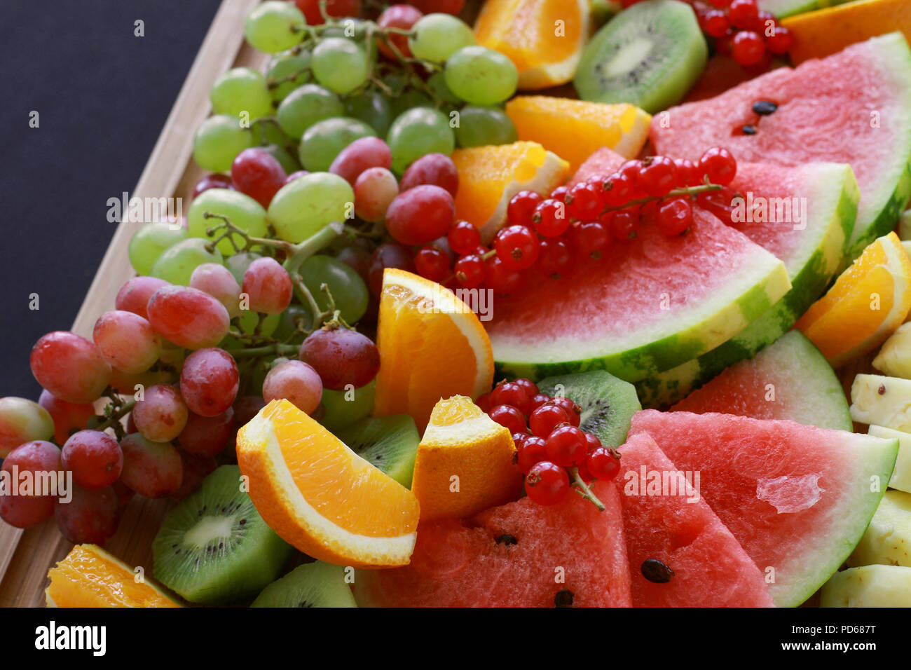 fresh healthy mixed fruit salad selection Stock Photo - Alamy
