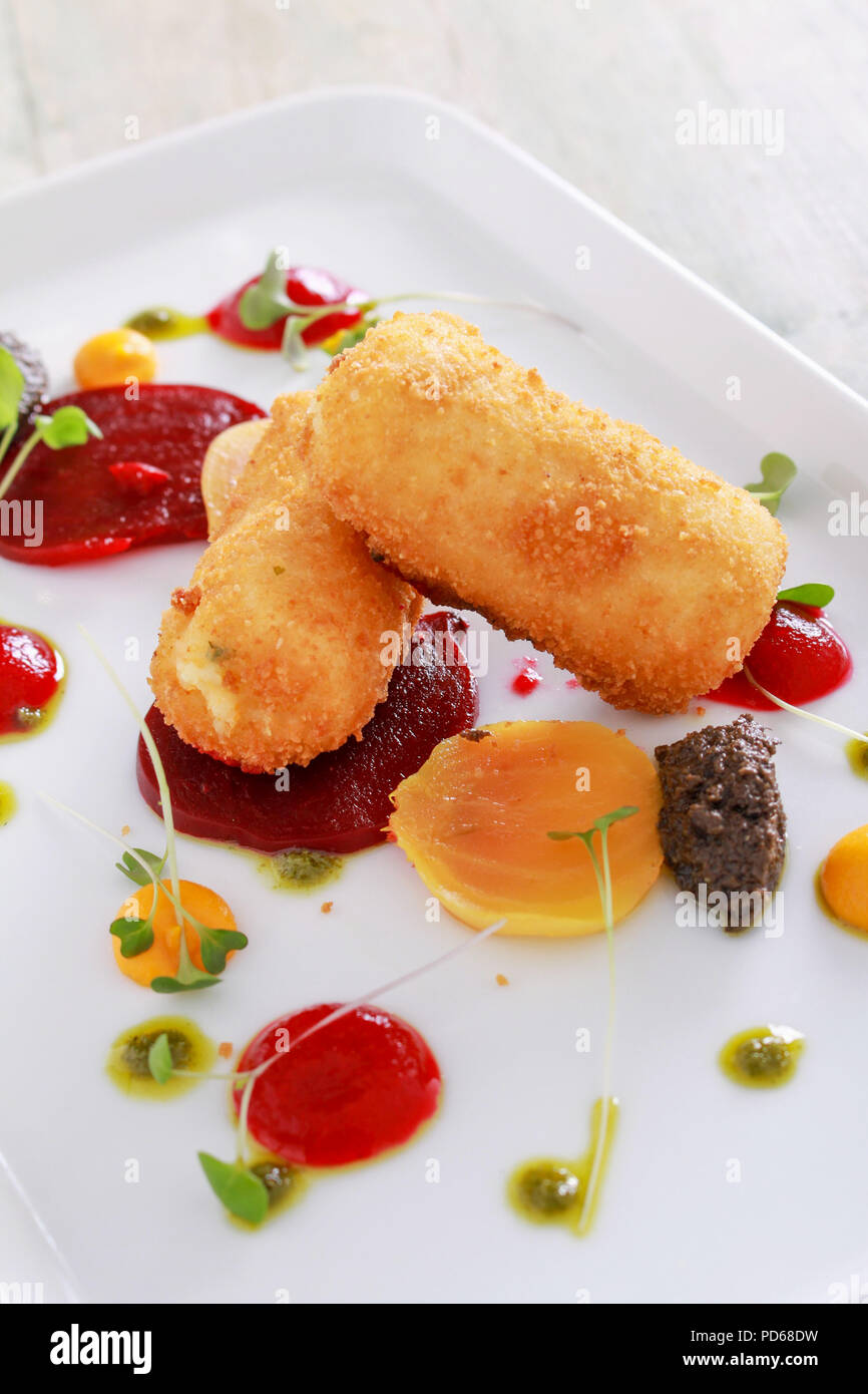 cooked croquette appetizer Stock Photo - Alamy