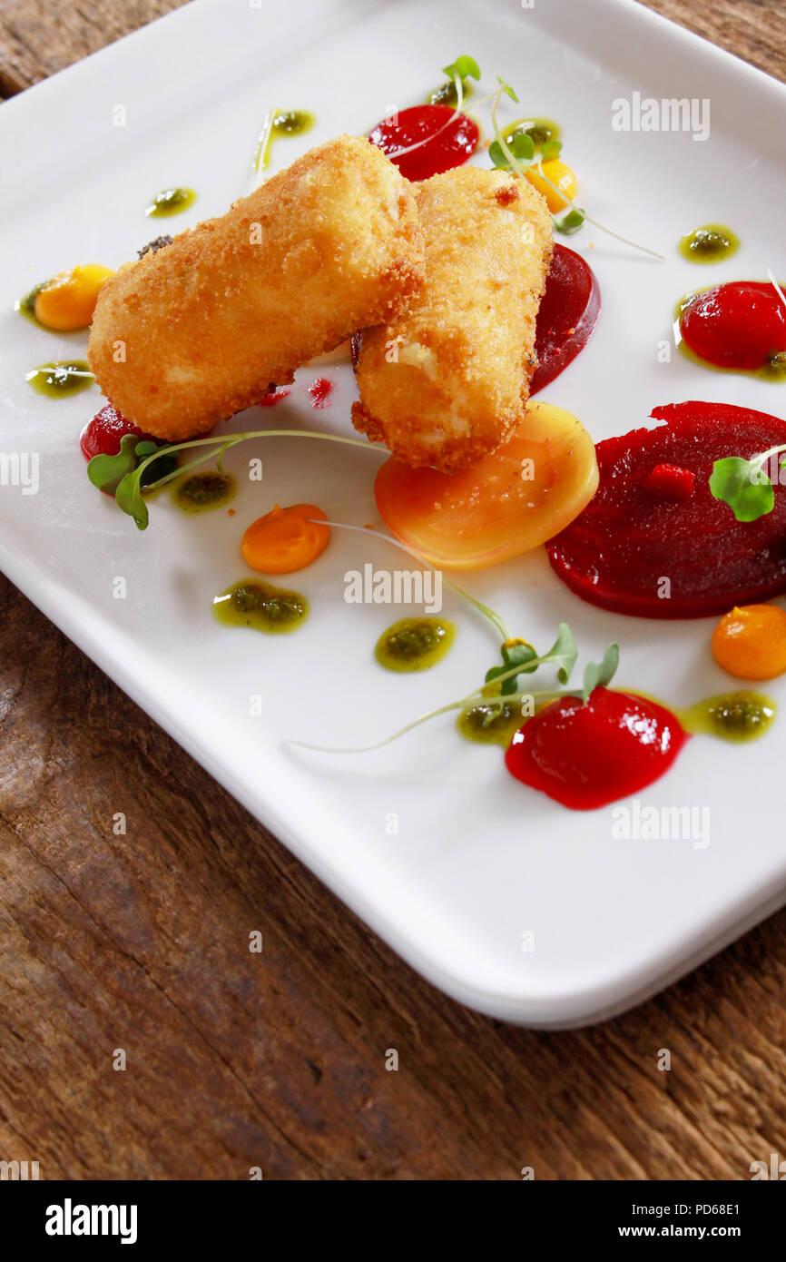 cooked croquette appetizer Stock Photo - Alamy