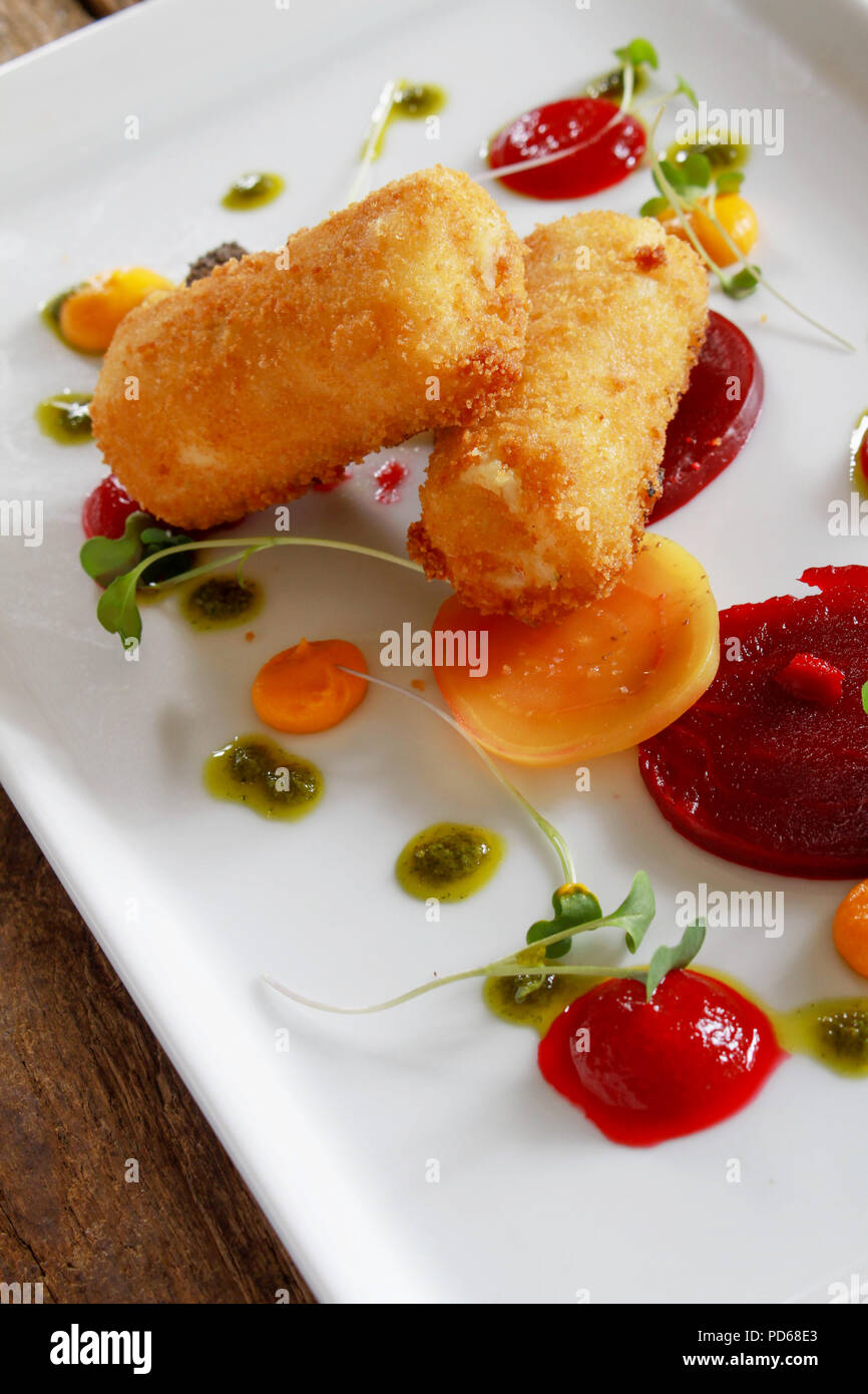 cooked croquette appetizer Stock Photo - Alamy
