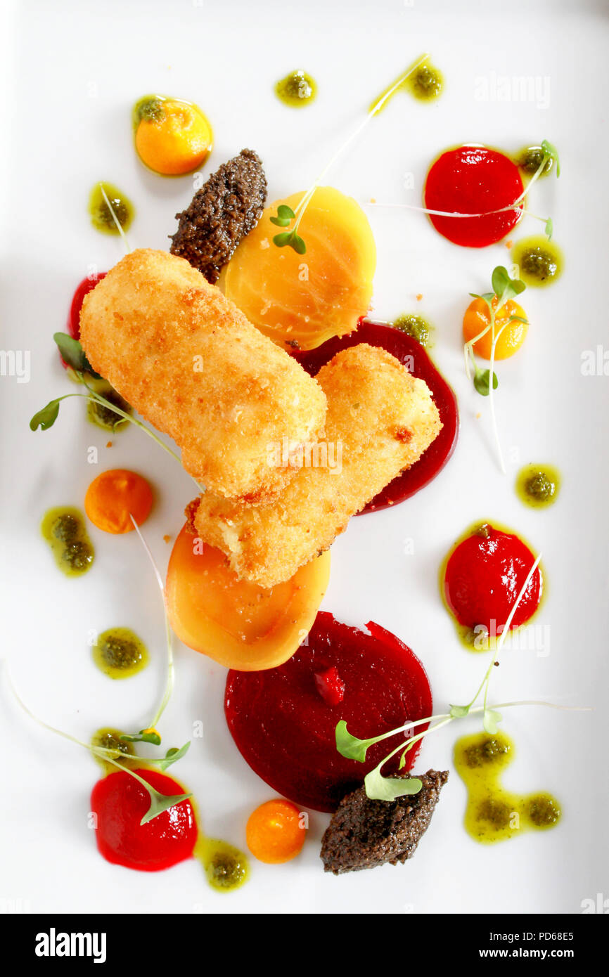 Plated croquette appetizer hi-res stock photography and images - Alamy