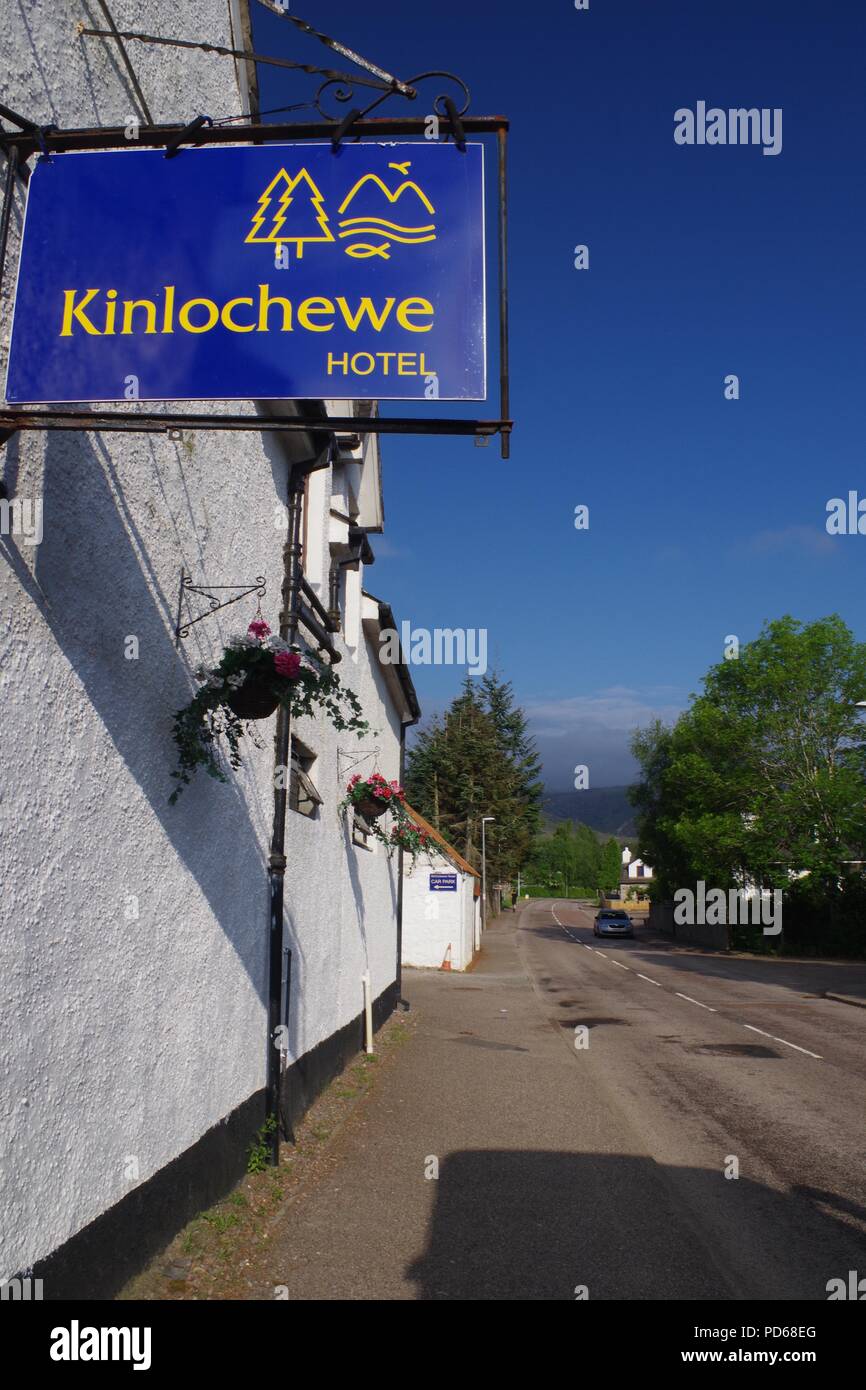 Kinlochewe Hotel on a Fine Summers Day. Wester Ross, Scotland, UK Stock ...