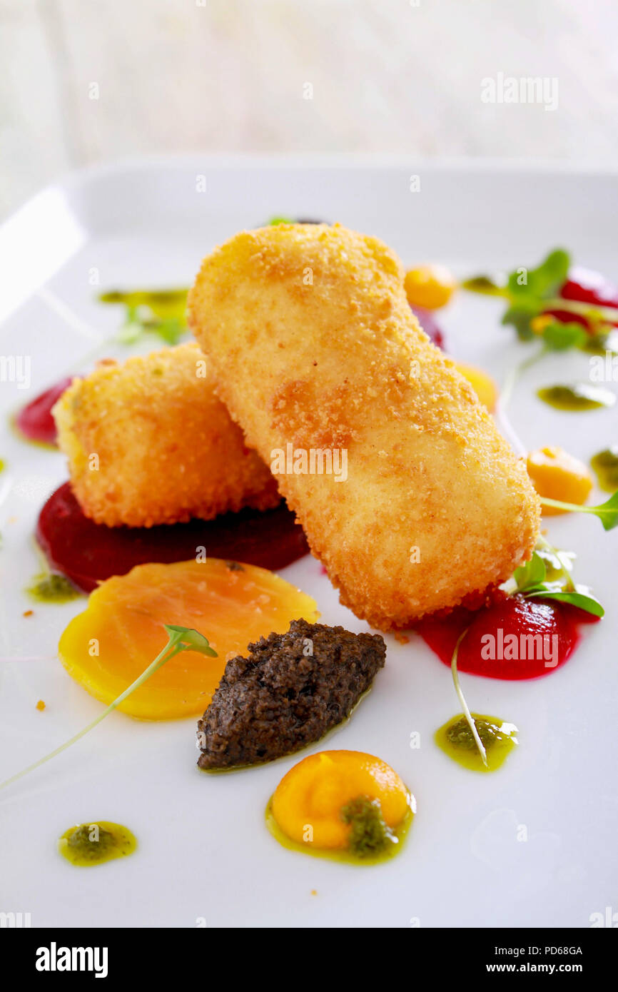 cooked croquette appetizer Stock Photo - Alamy