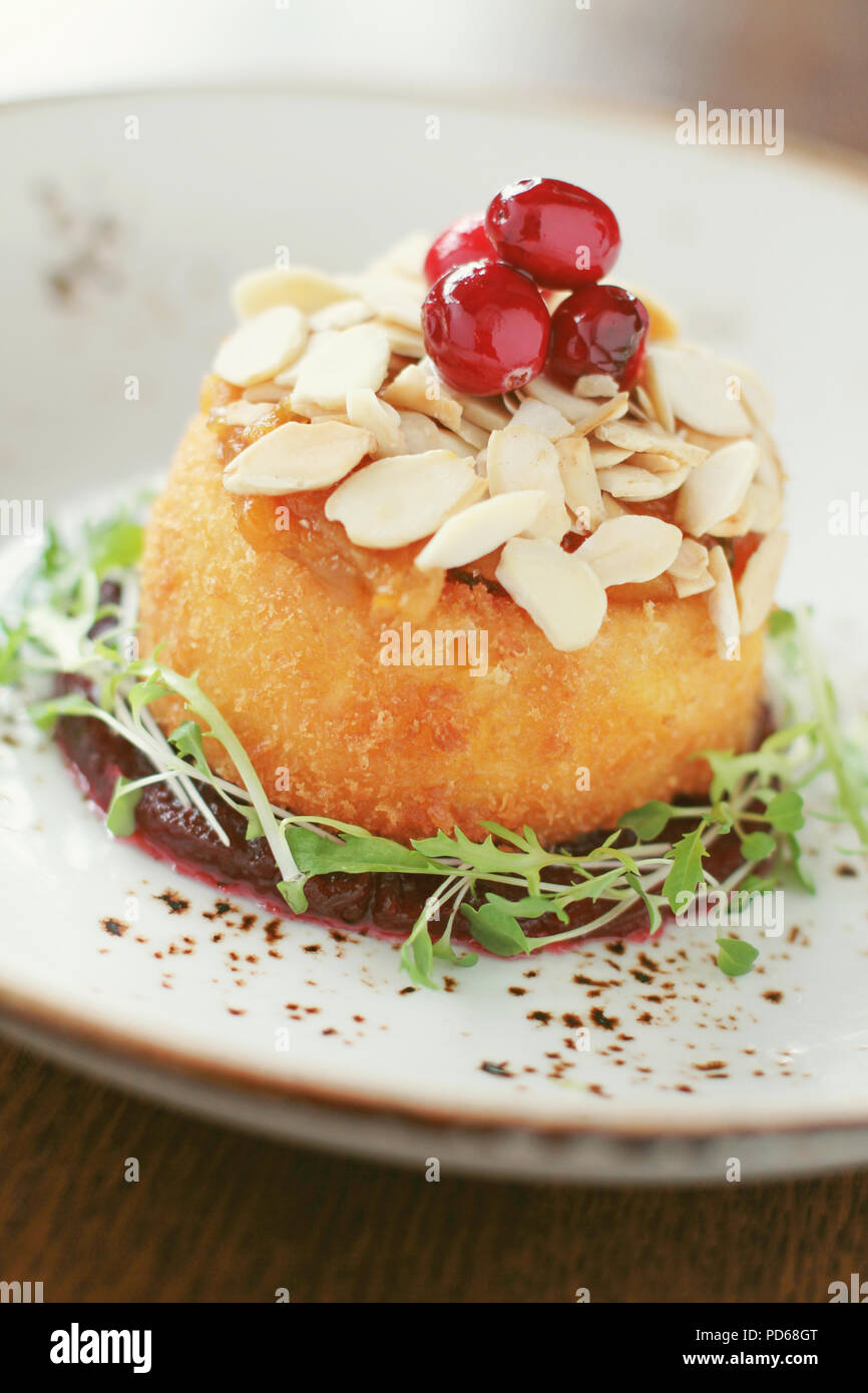 baked brie cheese appetizer starter Stock Photo - Alamy