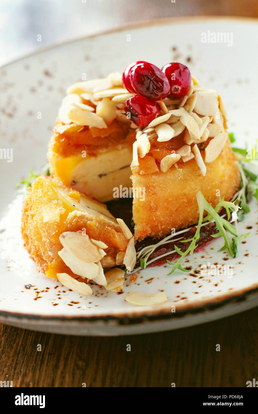 baked brie cheese appetizer starter Stock Photo - Alamy