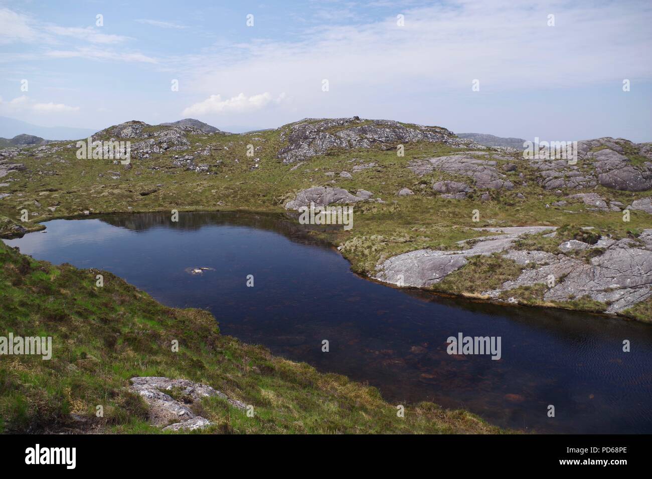Small Lochan Pond in a Rugged Rocky Highland Landscape. Upper Diabaig ...