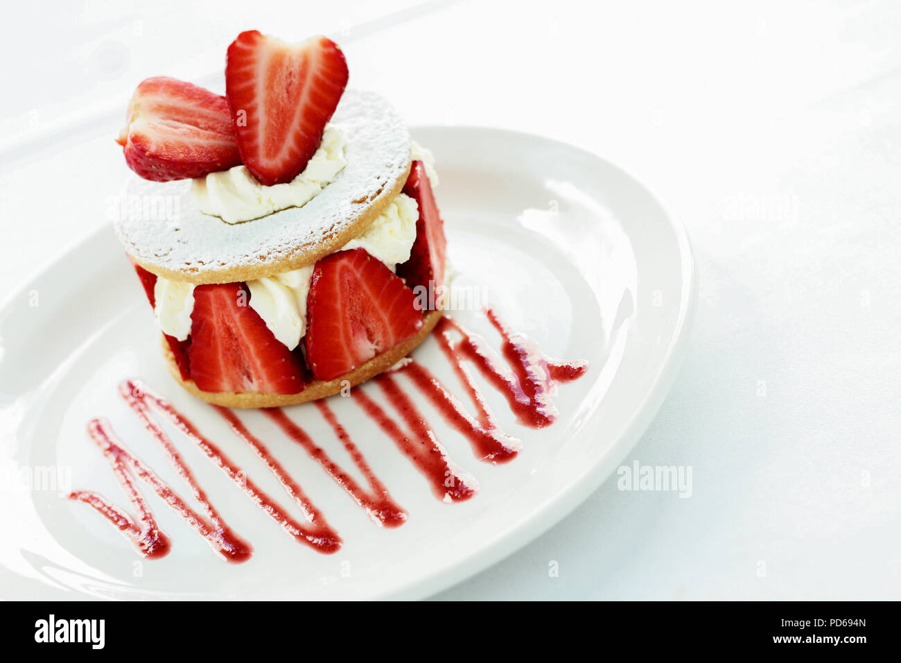 Strawberry Shortcake Plated Dessert