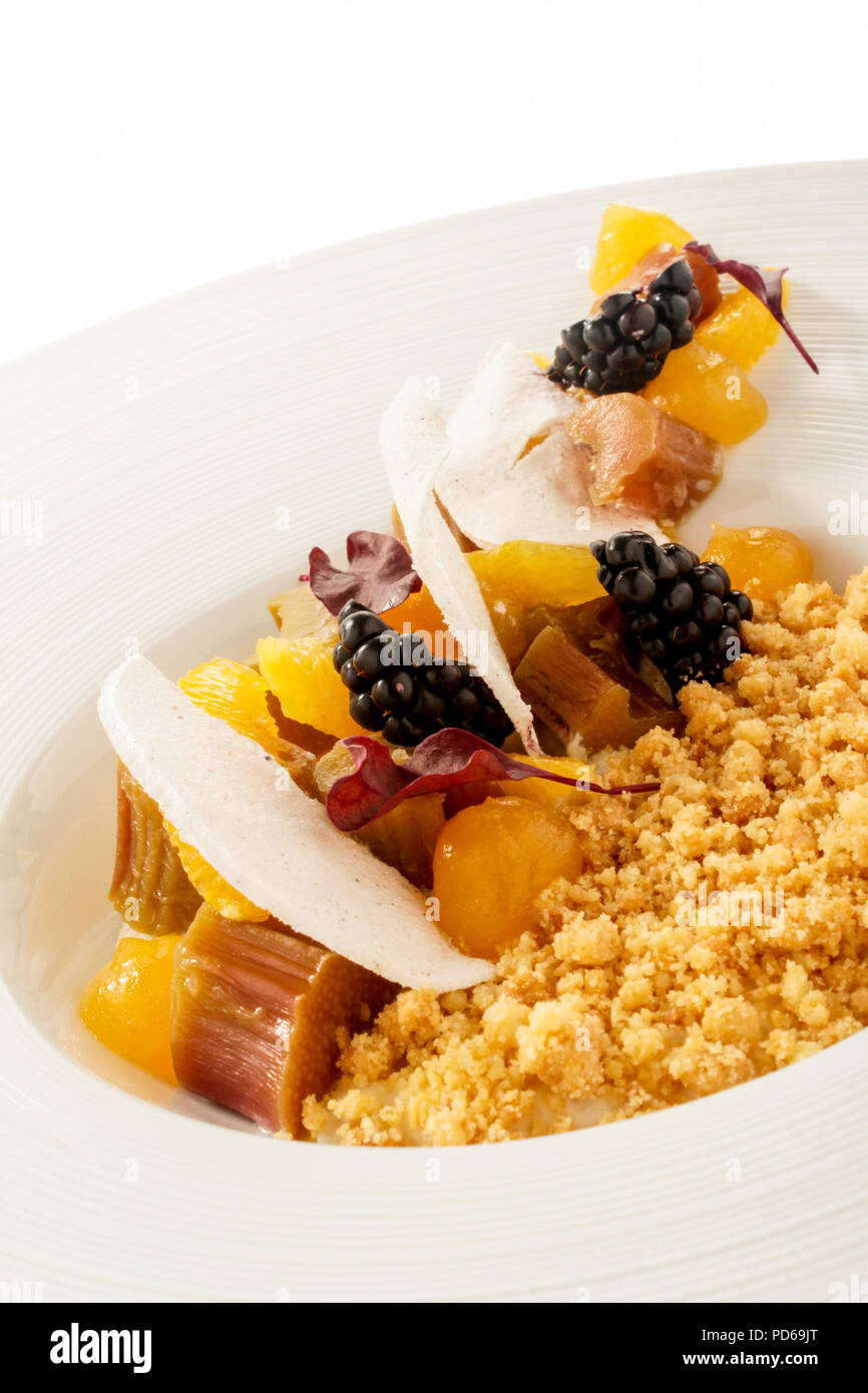 deconstructed apple fruit pie dessert Stock Photo - Alamy