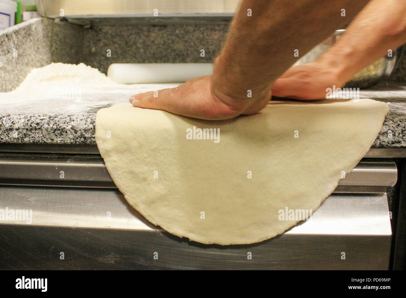 chef making fresh pizza Stock Photo - Alamy