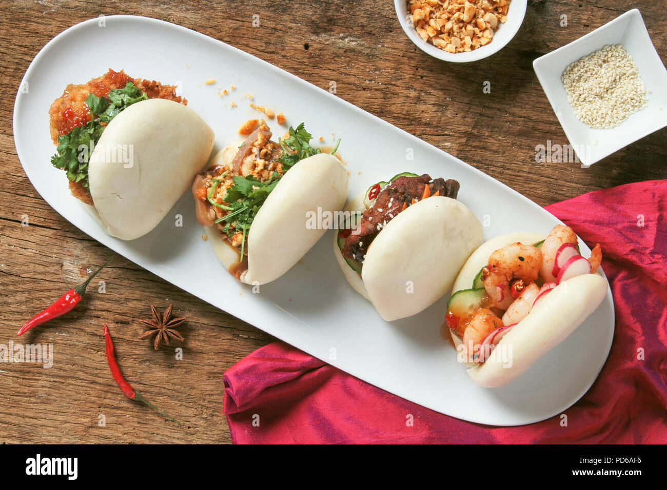 malaysian steamed bao buns Stock Photo - Alamy