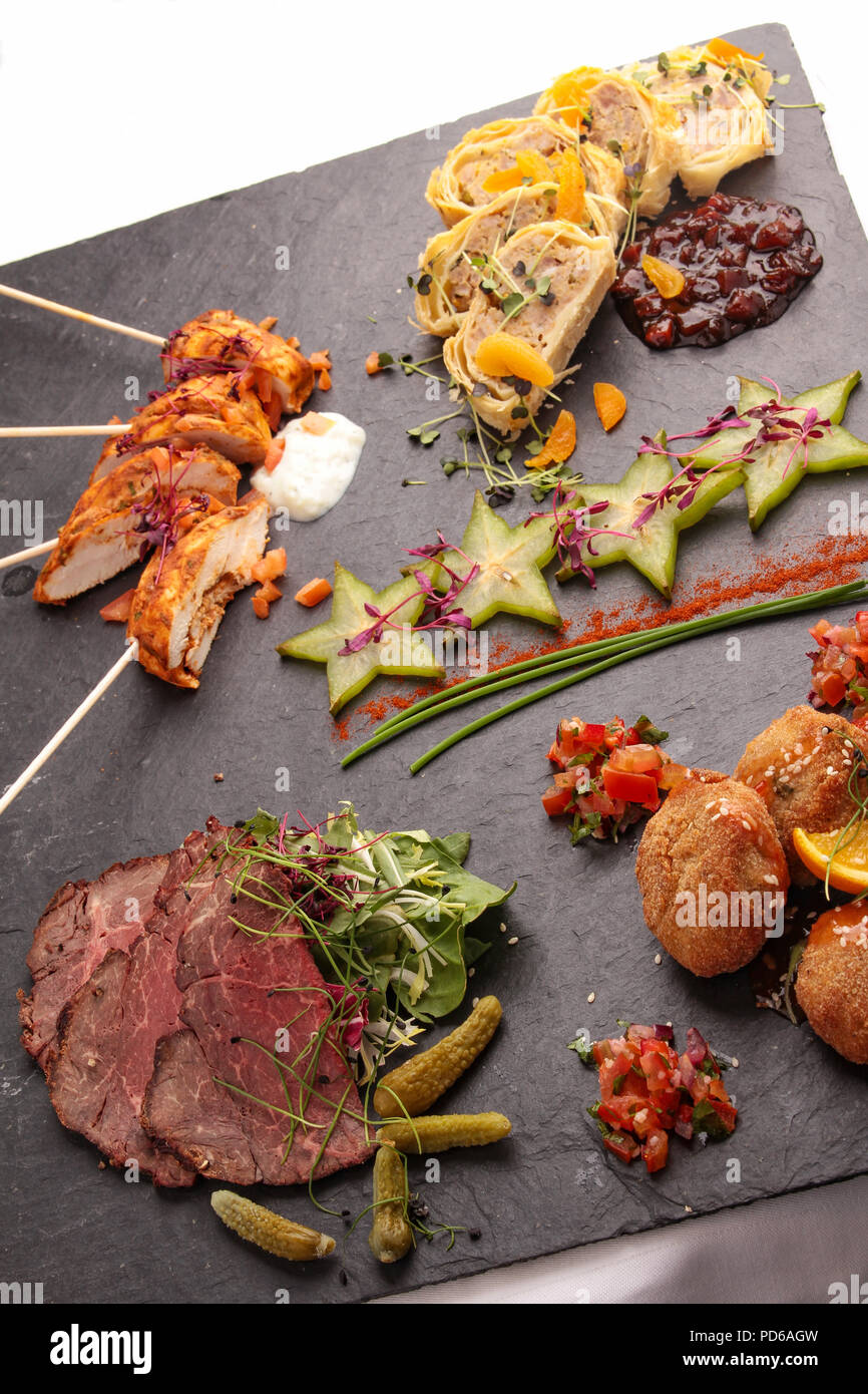 mixed buffet food Stock Photo - Alamy