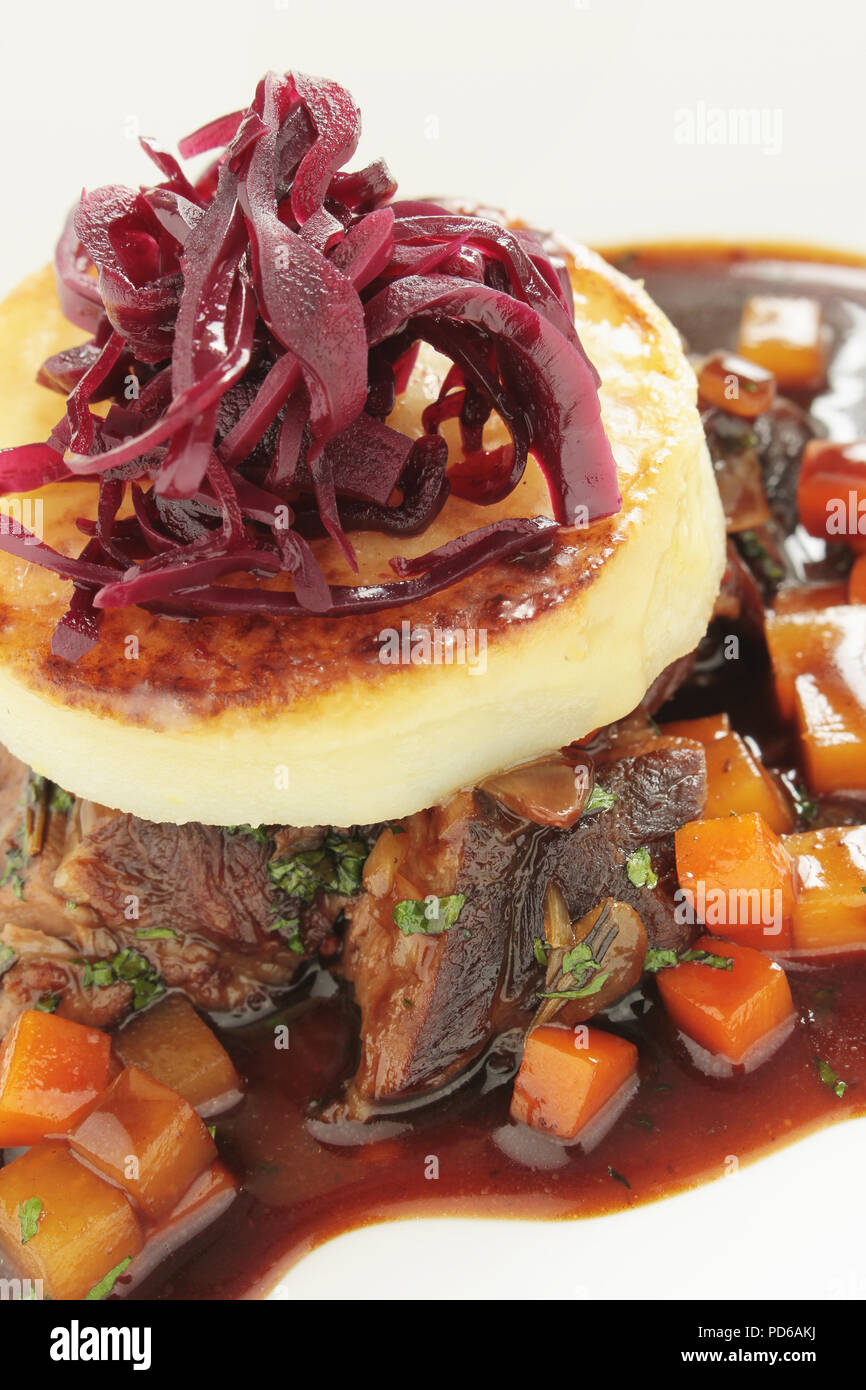 plated lamb main Stock Photo - Alamy