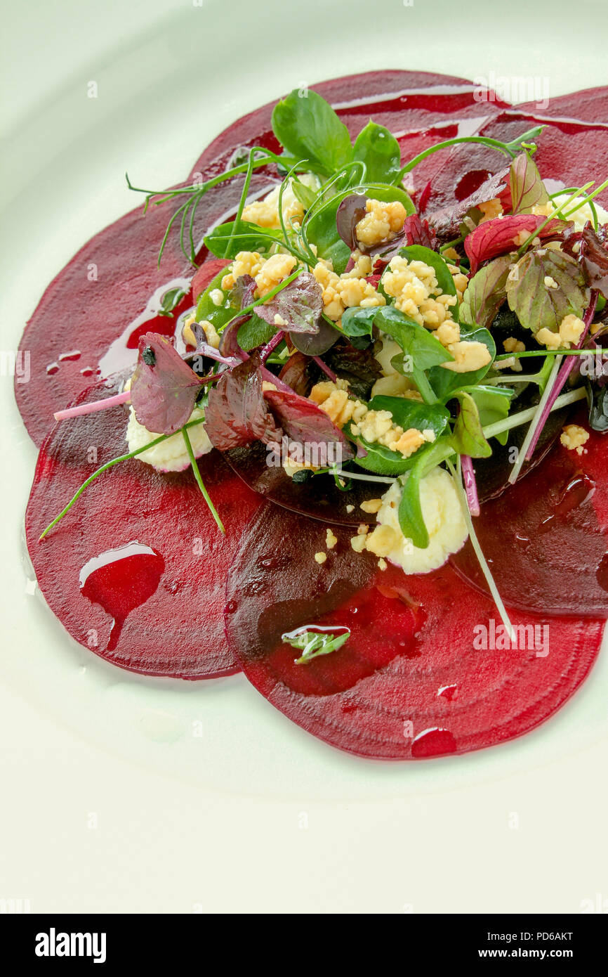 Beetroot and goats cheese salad hi-res stock photography and images - Alamy
