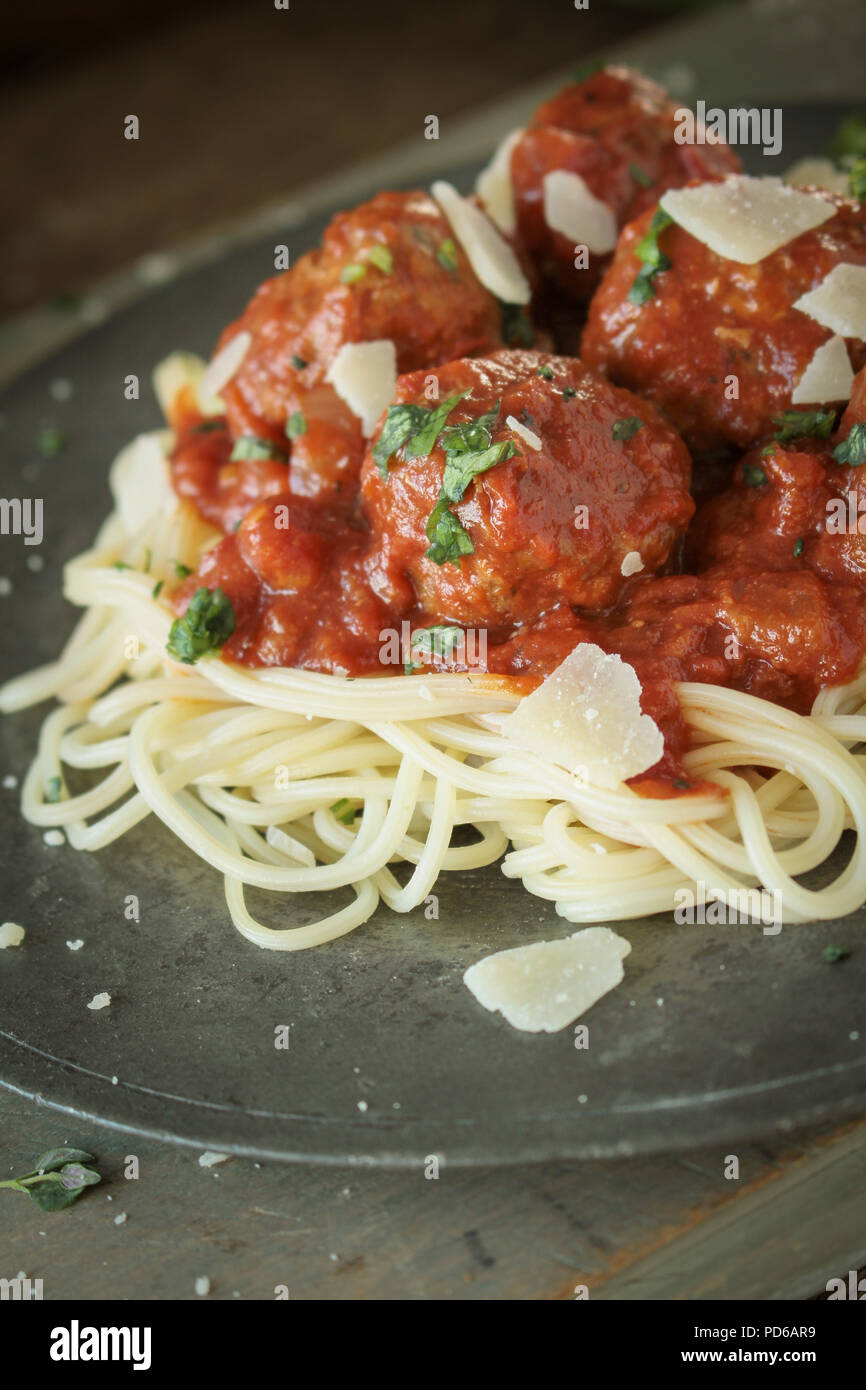 Plated meatballs meal hi-res stock photography and images - Alamy