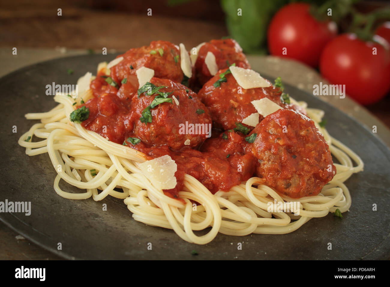 Plated meatballs meal hi-res stock photography and images - Alamy