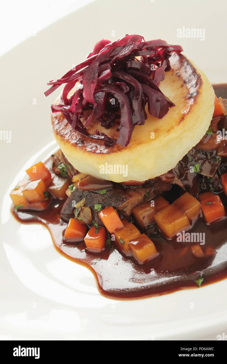 plated lamb main Stock Photo - Alamy