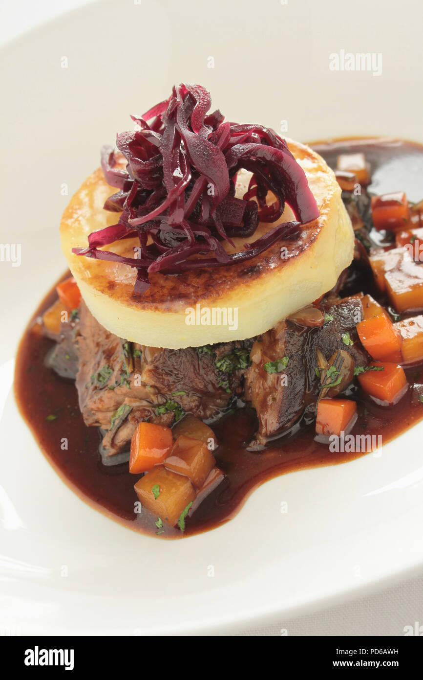 plated lamb main Stock Photo - Alamy