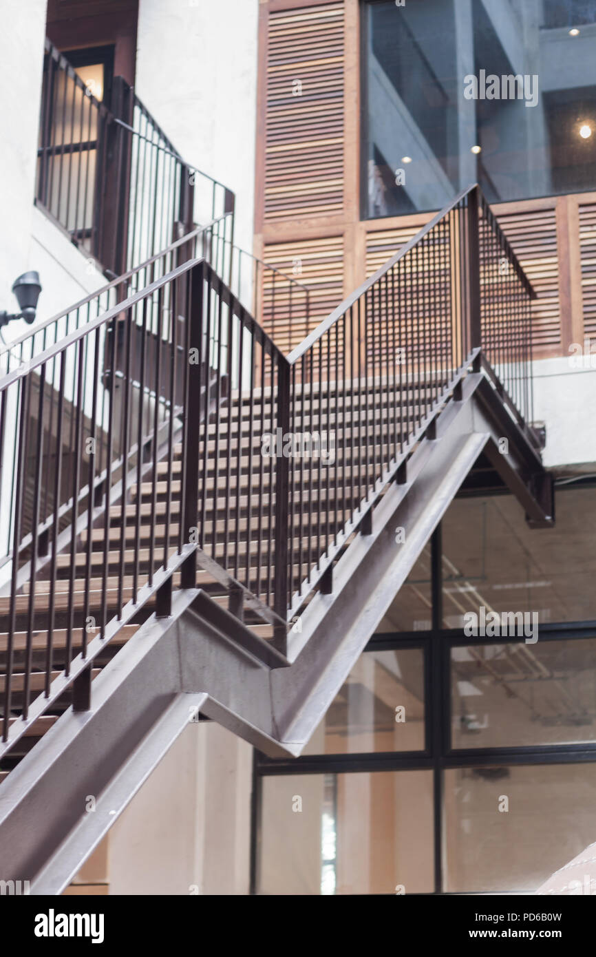 Metal staircase exterior of building , stock photo Stock Photo - Alamy