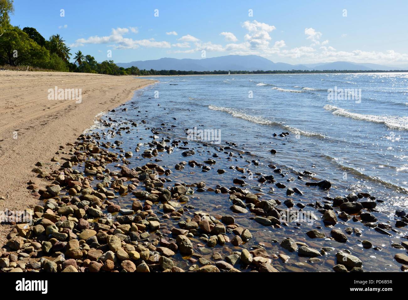 Rocky beach merging with a sandy beach, natural patterns, Coastal ...