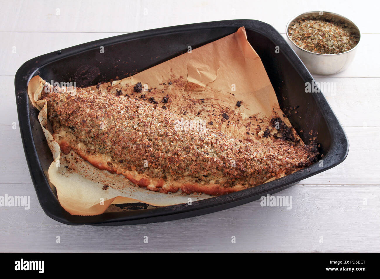 Baked fish fillet presentation hi-res stock photography and images - Alamy